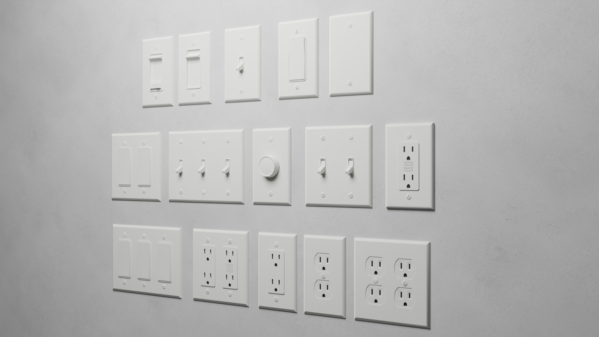 3D Model Switch And Outlet Collection - TurboSquid 1784158
