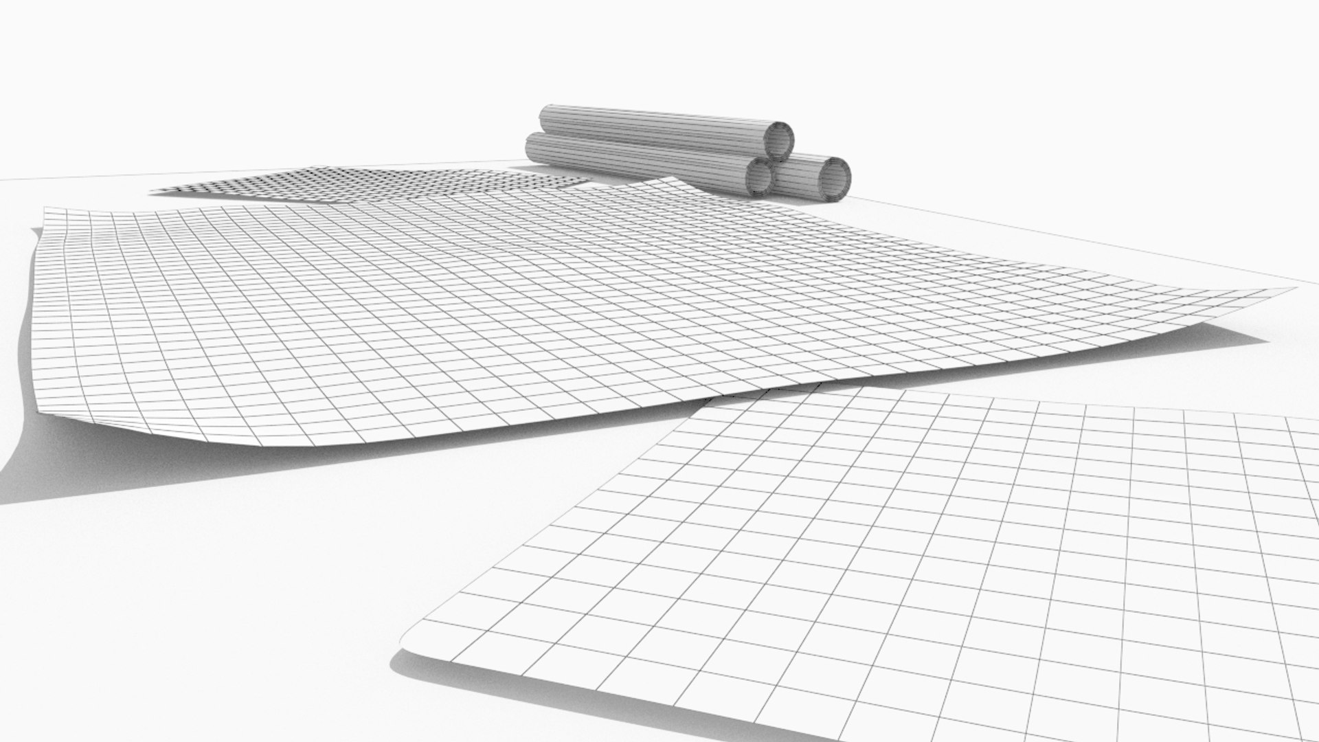 Paper Office Table Desk Model - TurboSquid 1441219