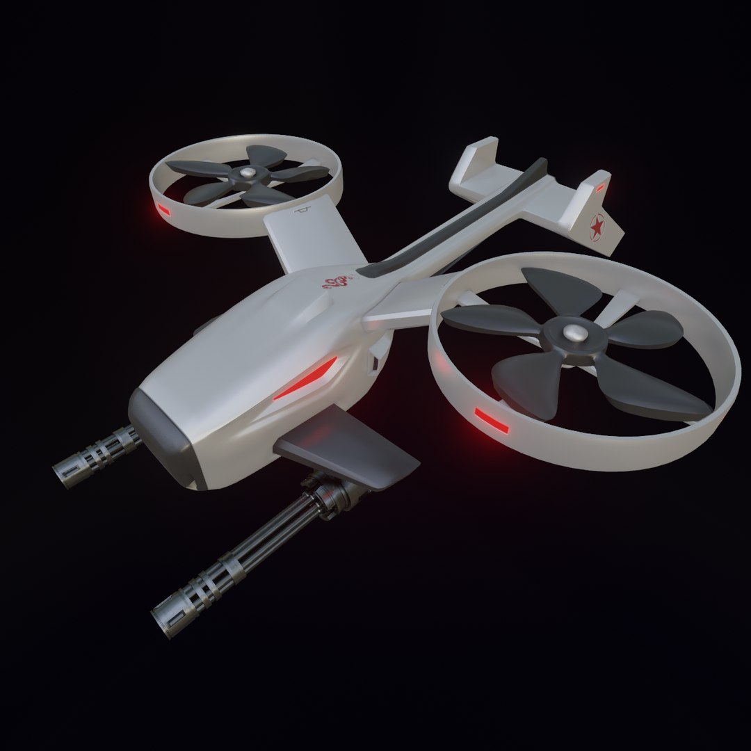 Combat Drone Concept 3D model - TurboSquid 2014695