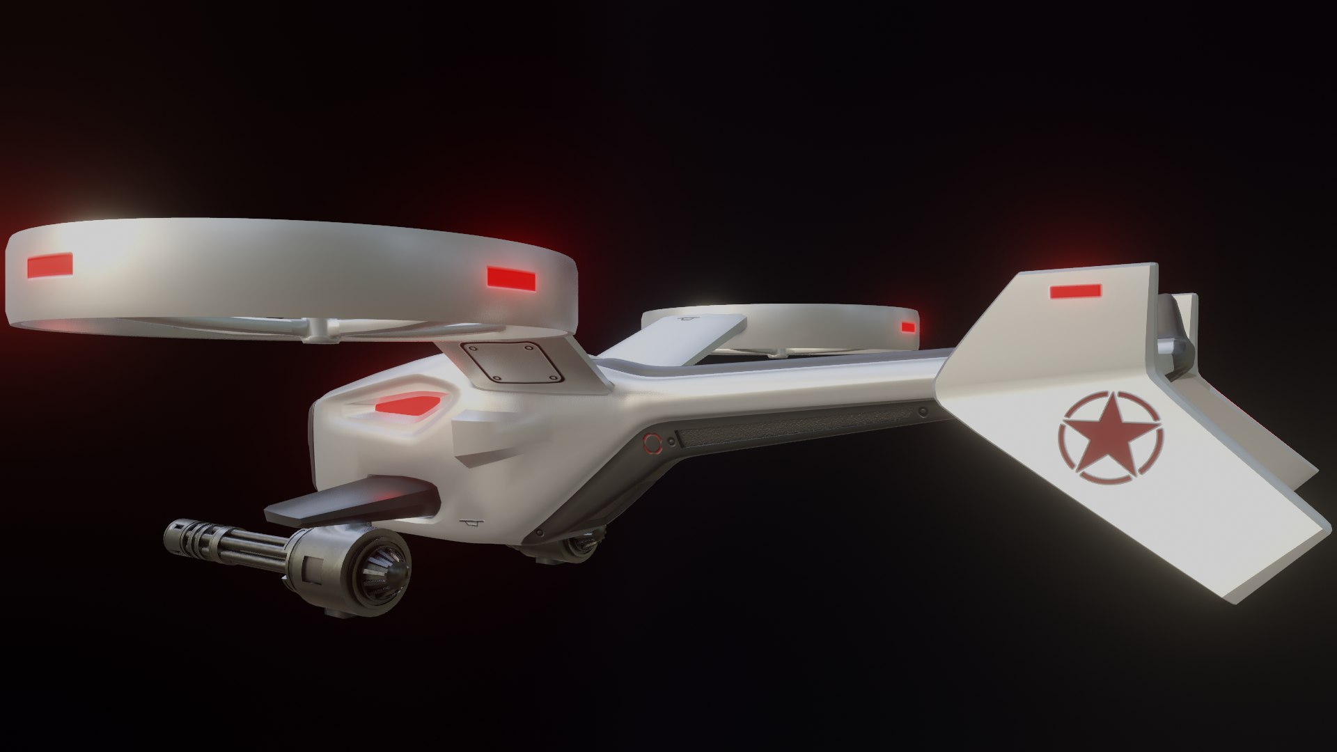 Combat Drone Concept 3D model - TurboSquid 2014695