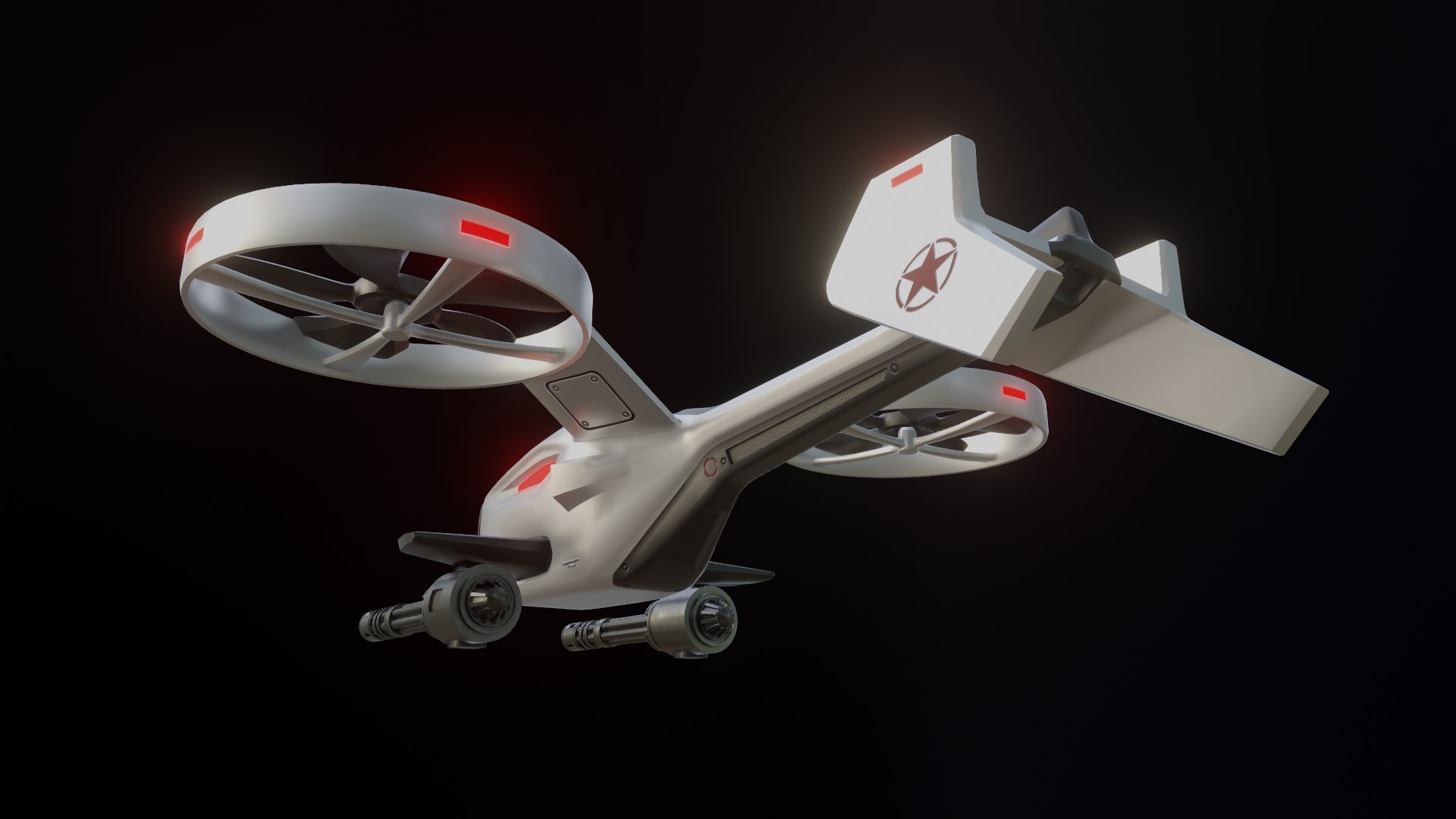 Combat Drone Concept 3D model - TurboSquid 2014695