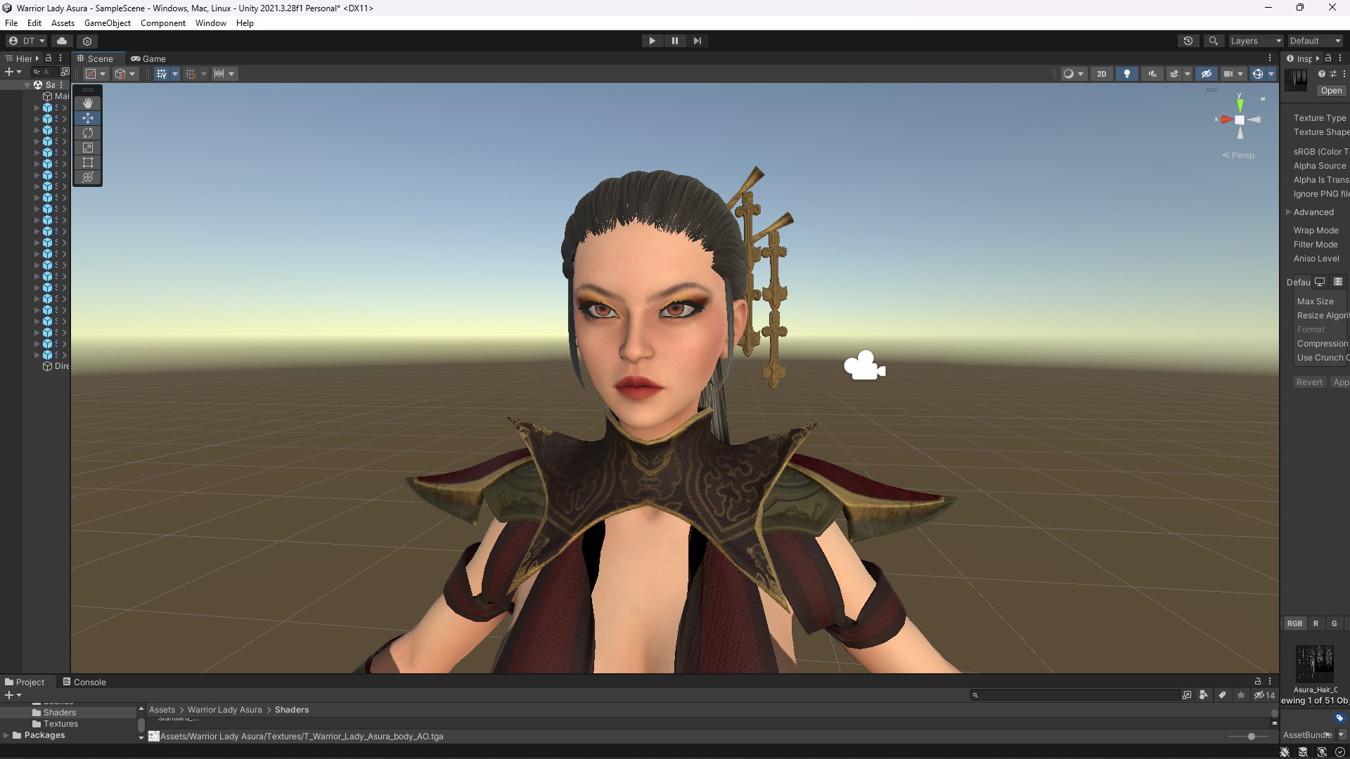 3D Warrior Lady Asura - TurboSquid 2229281