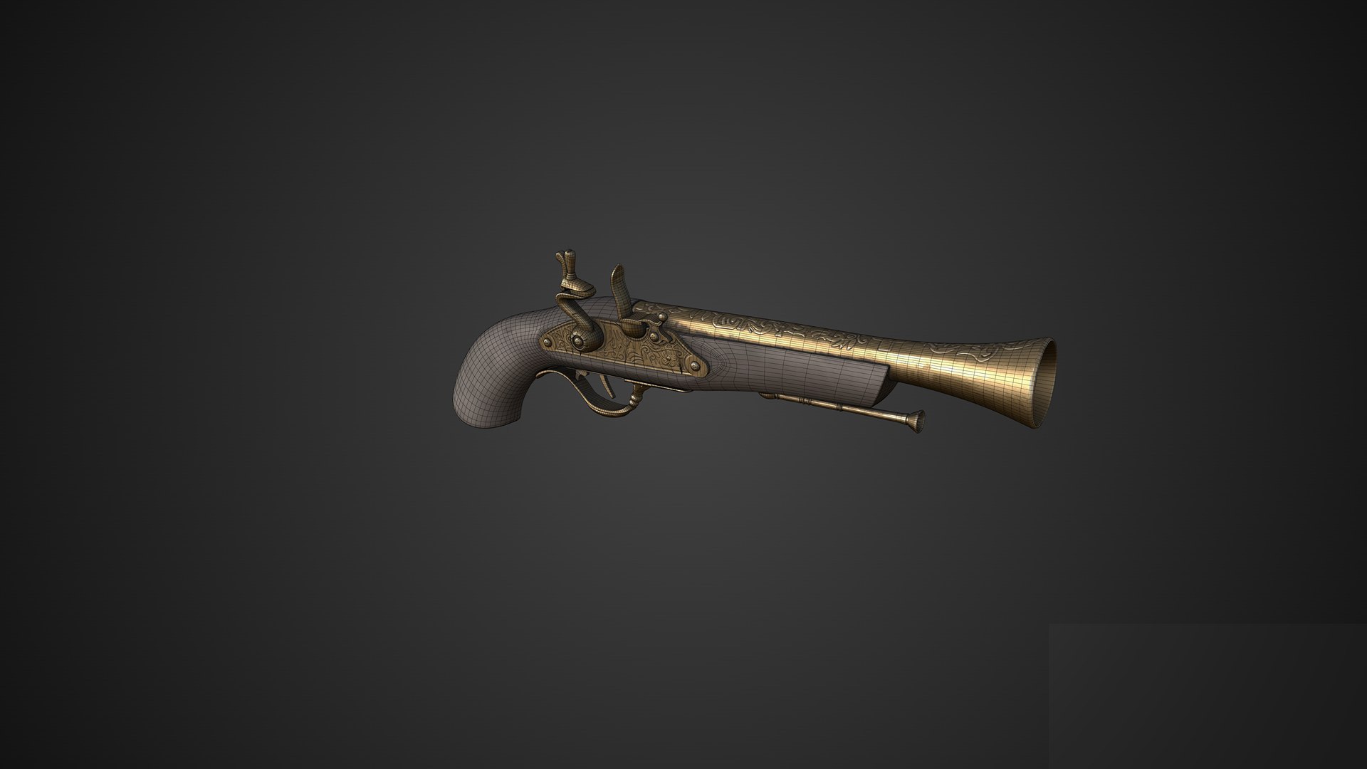 Game Ready Antique Copper Gun 3D Model - TurboSquid 2082640