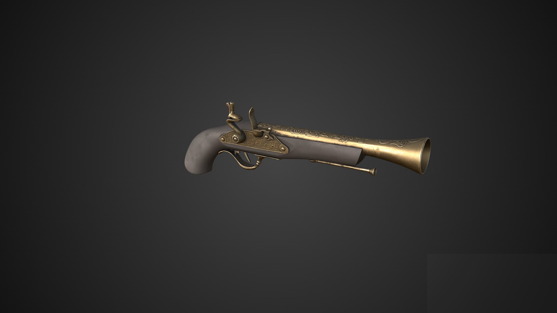 Game Ready Antique Copper Gun 3D Model - TurboSquid 2082640