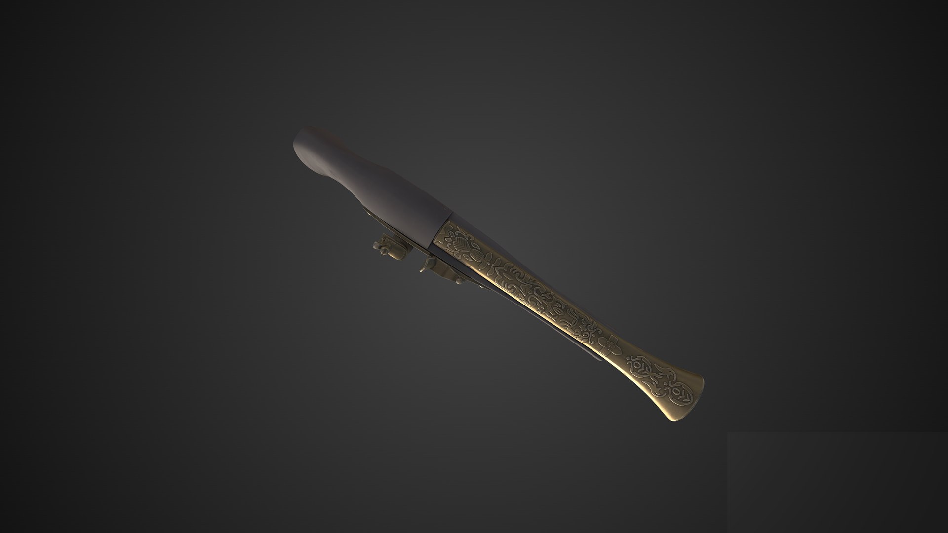 Game Ready Antique Copper Gun 3D Model - TurboSquid 2082640