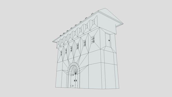 modèle 3D de Château Médiéval Module 05 Low Poly PBR Réaliste ...