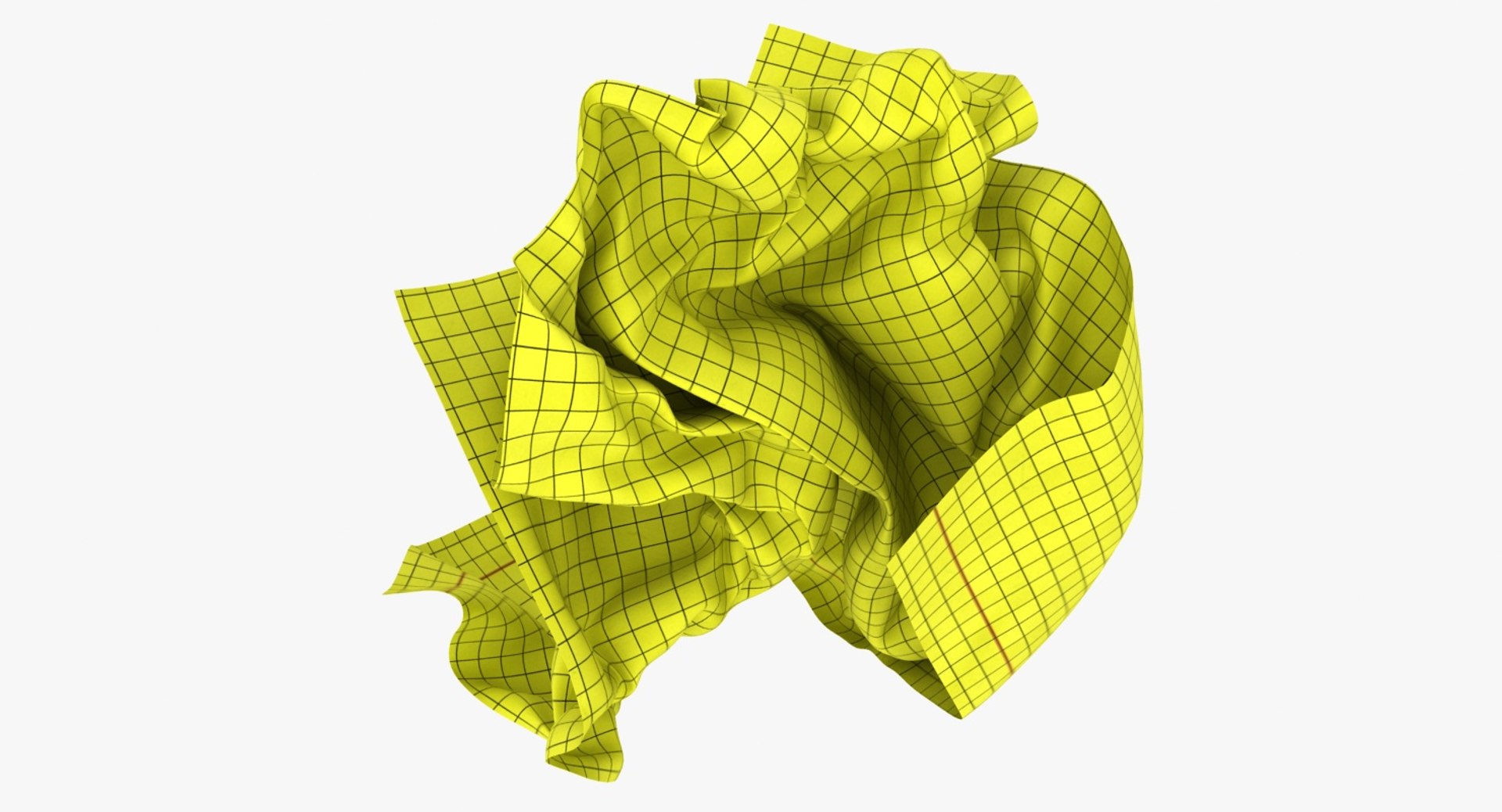 Crumpled graph paper white 3D - TurboSquid 1313622