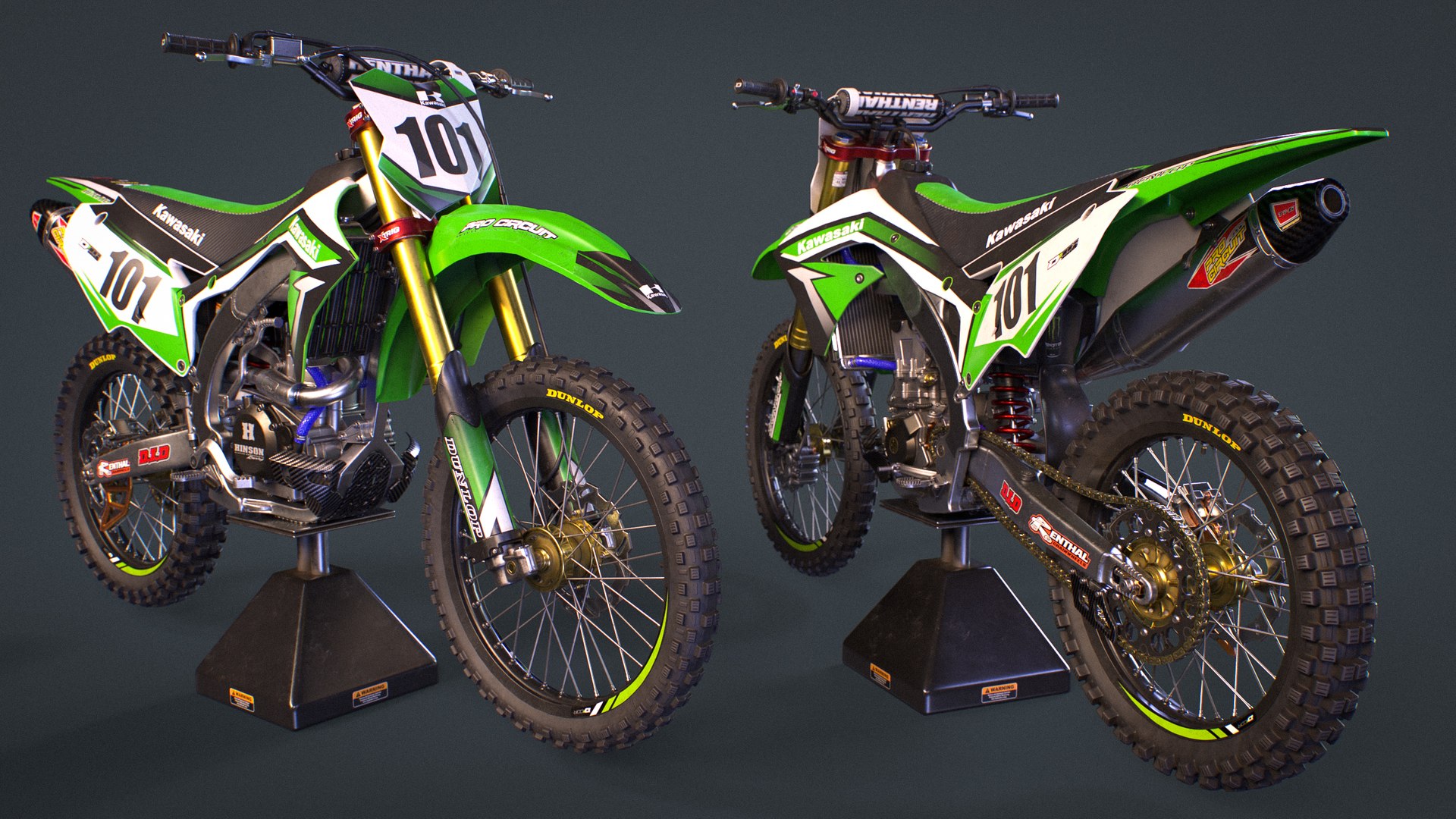Motorcycle Motocross 3D - TurboSquid 2211227