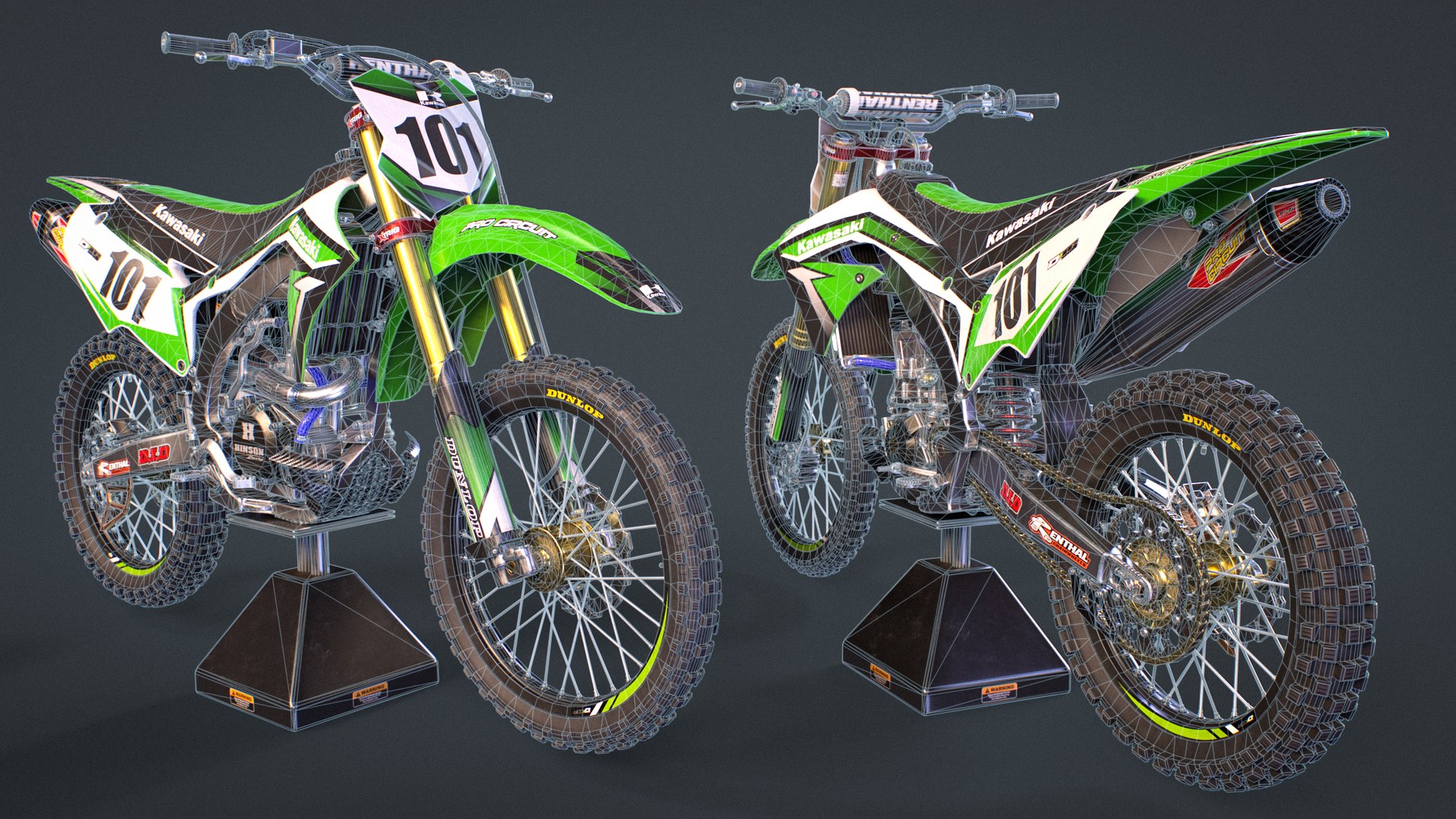 Motorcycle Motocross 3D - TurboSquid 2211227