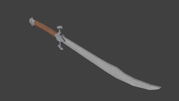 3d medieval scimitar