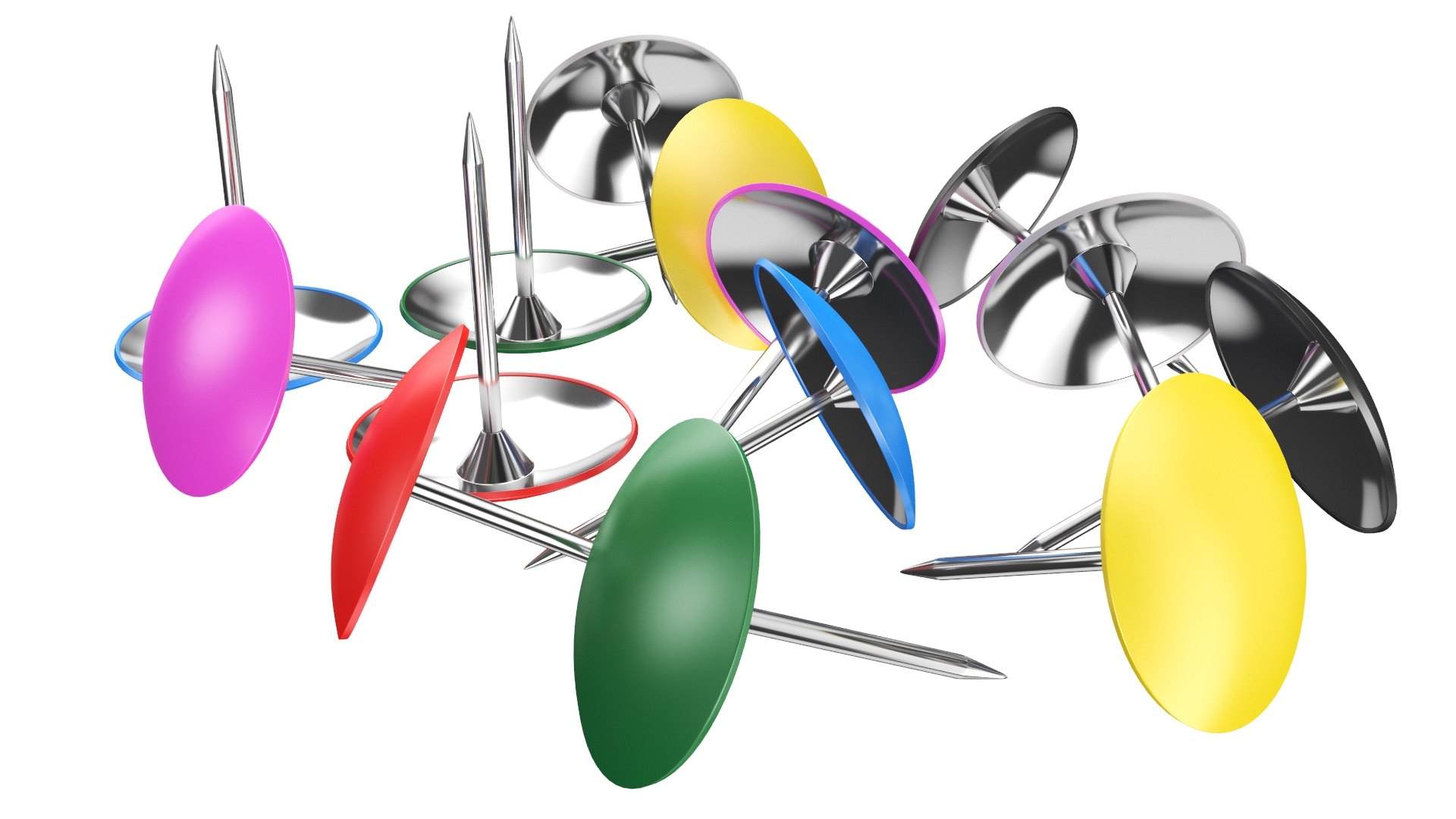 3D Thumbtacks Pins - TurboSquid 1917544