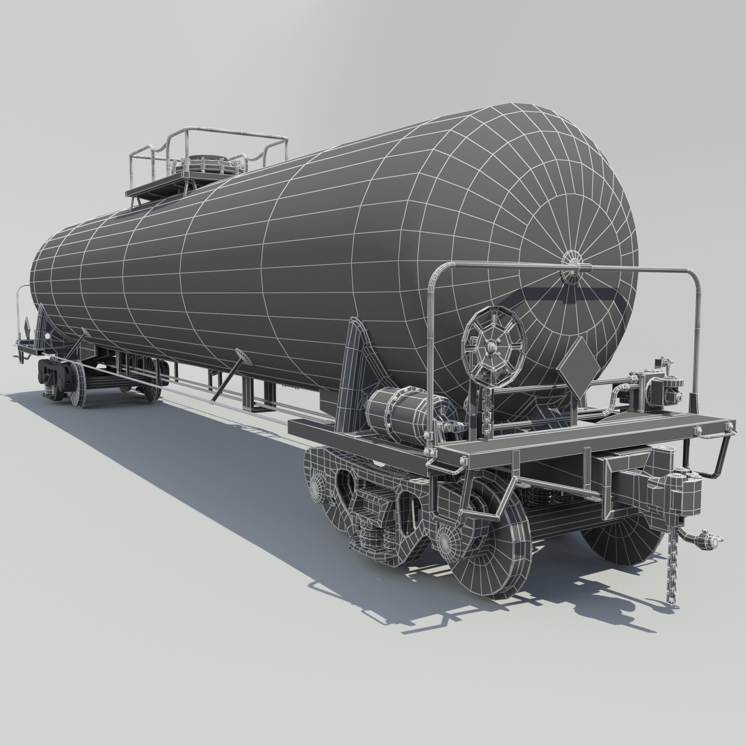 cargo train cars 3d model