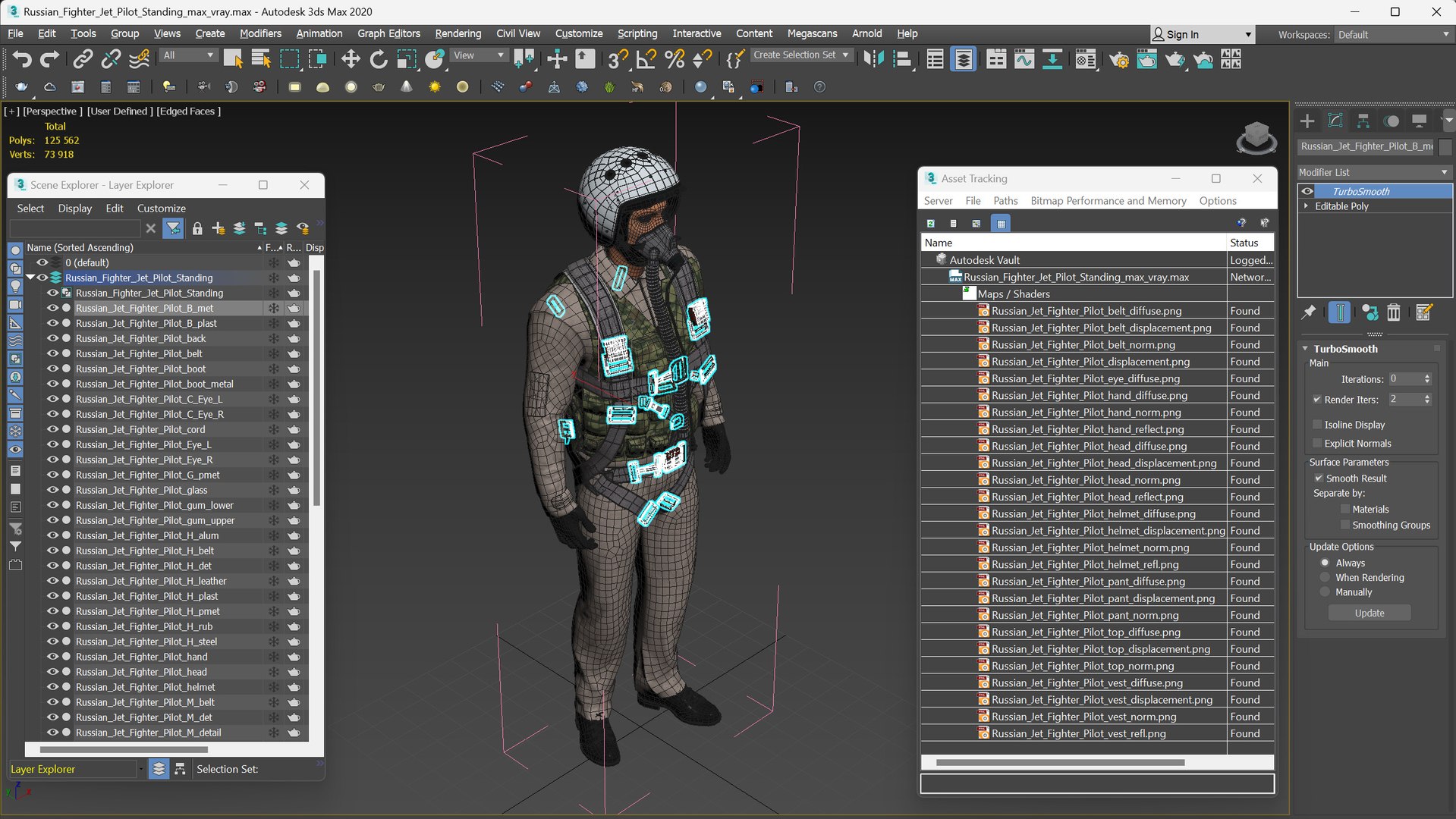Russian Fighter Jet Pilot Standing 3D Model - TurboSquid 2389319