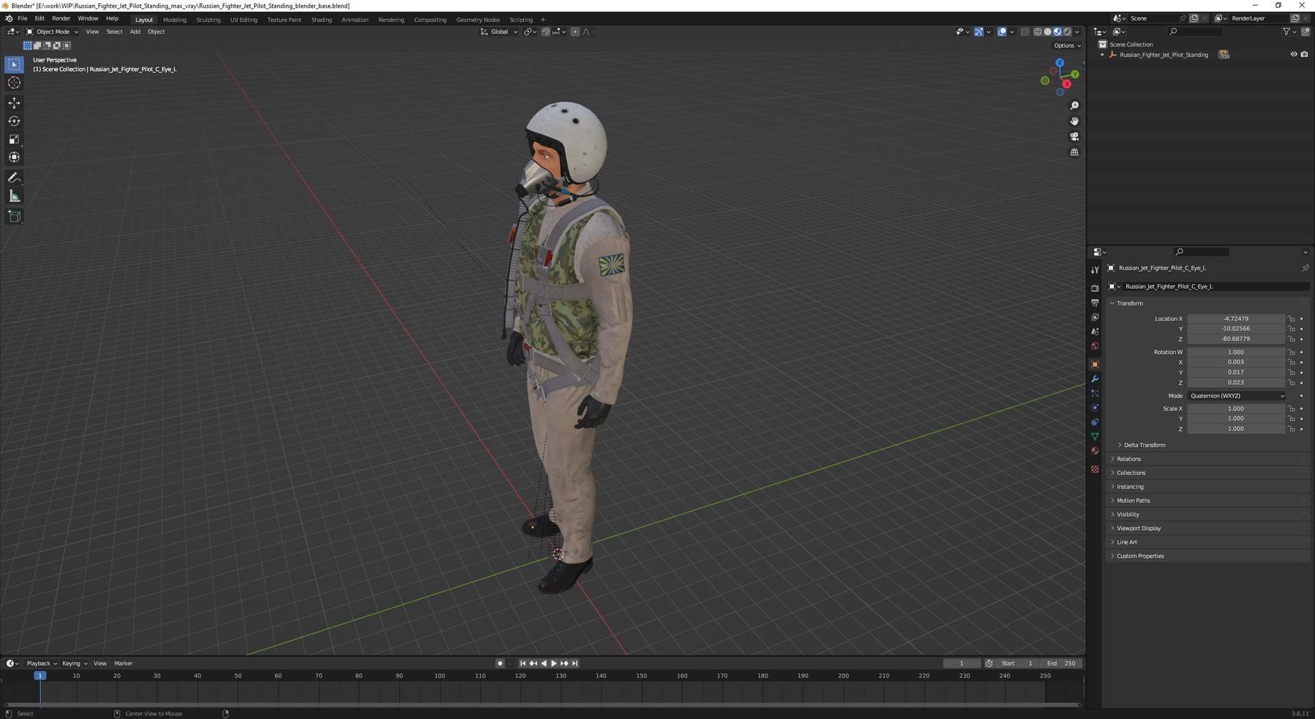 Russian Fighter Jet Pilot Standing 3D Model - TurboSquid 2389319