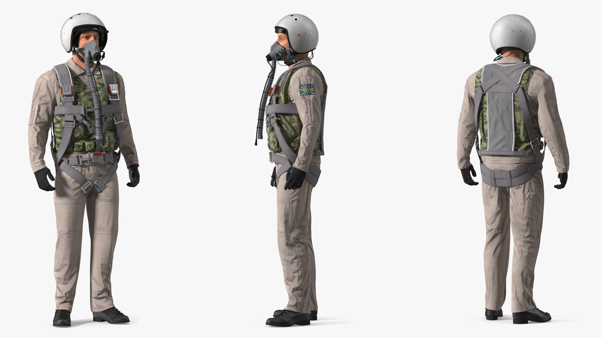 Russian Fighter Jet Pilot Standing 3D Model - TurboSquid 2389319