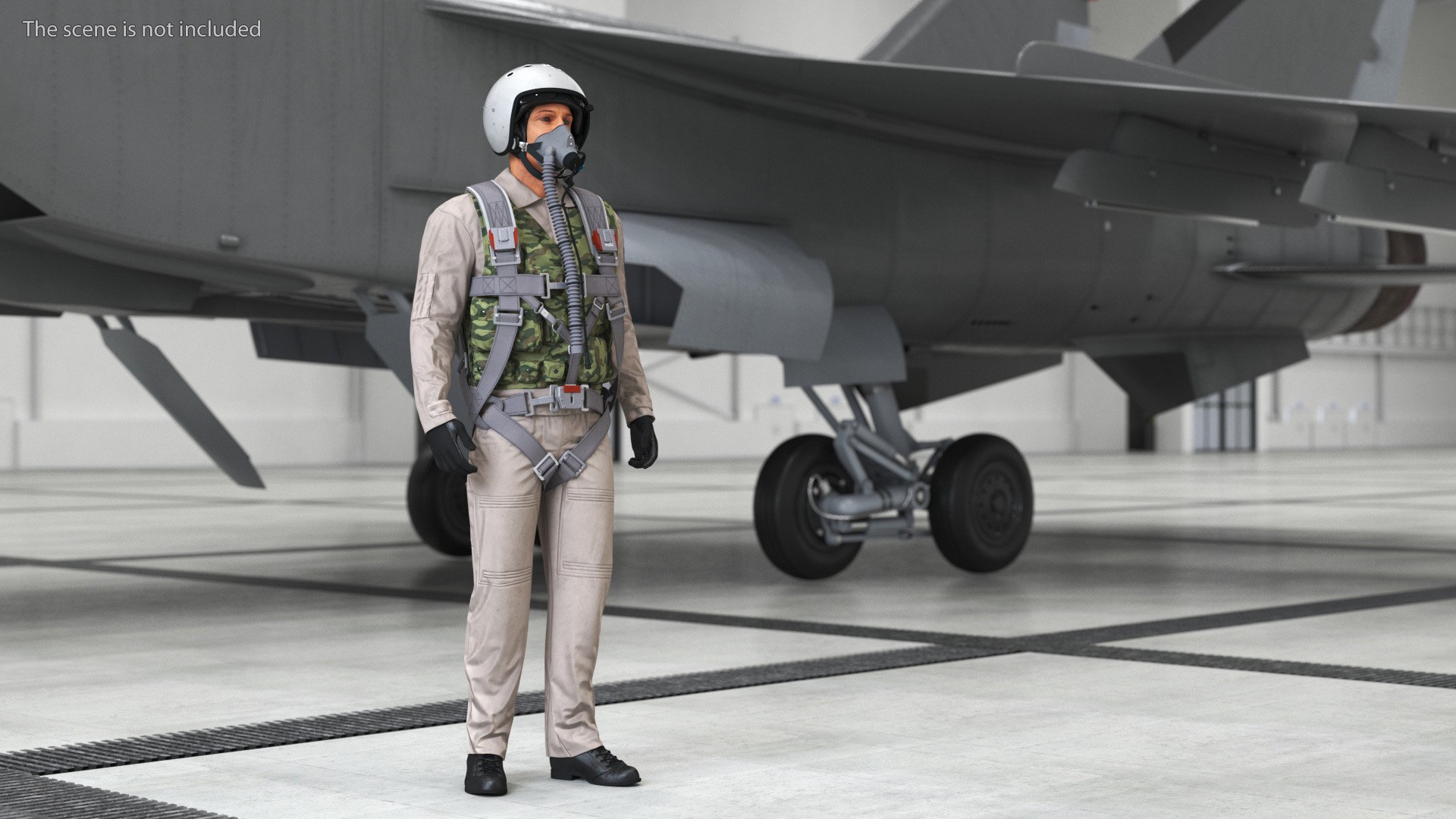 Russian Fighter Jet Pilot Standing 3D Model - TurboSquid 2389319