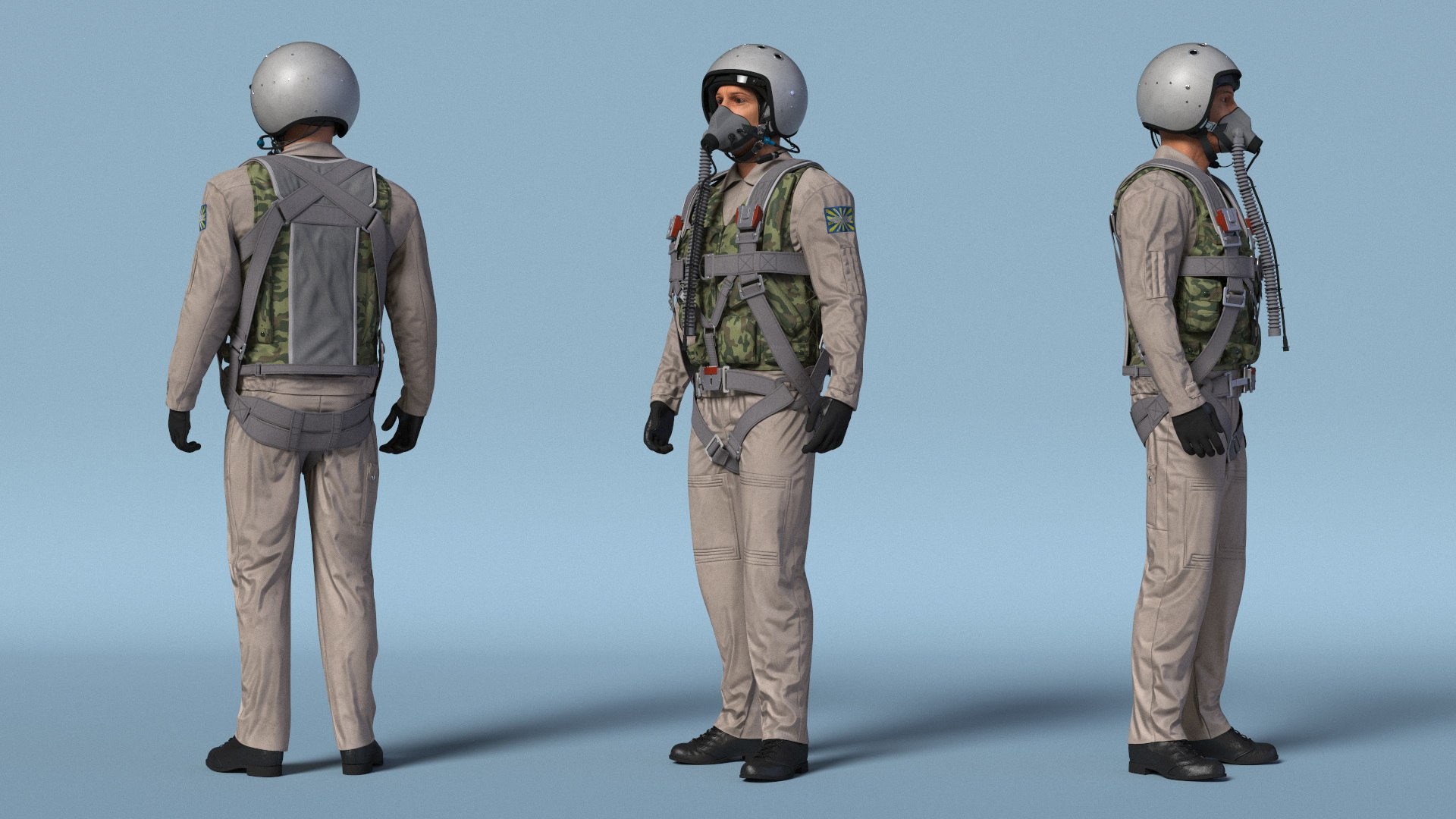 Russian Fighter Jet Pilot Standing 3D Model - TurboSquid 2389319