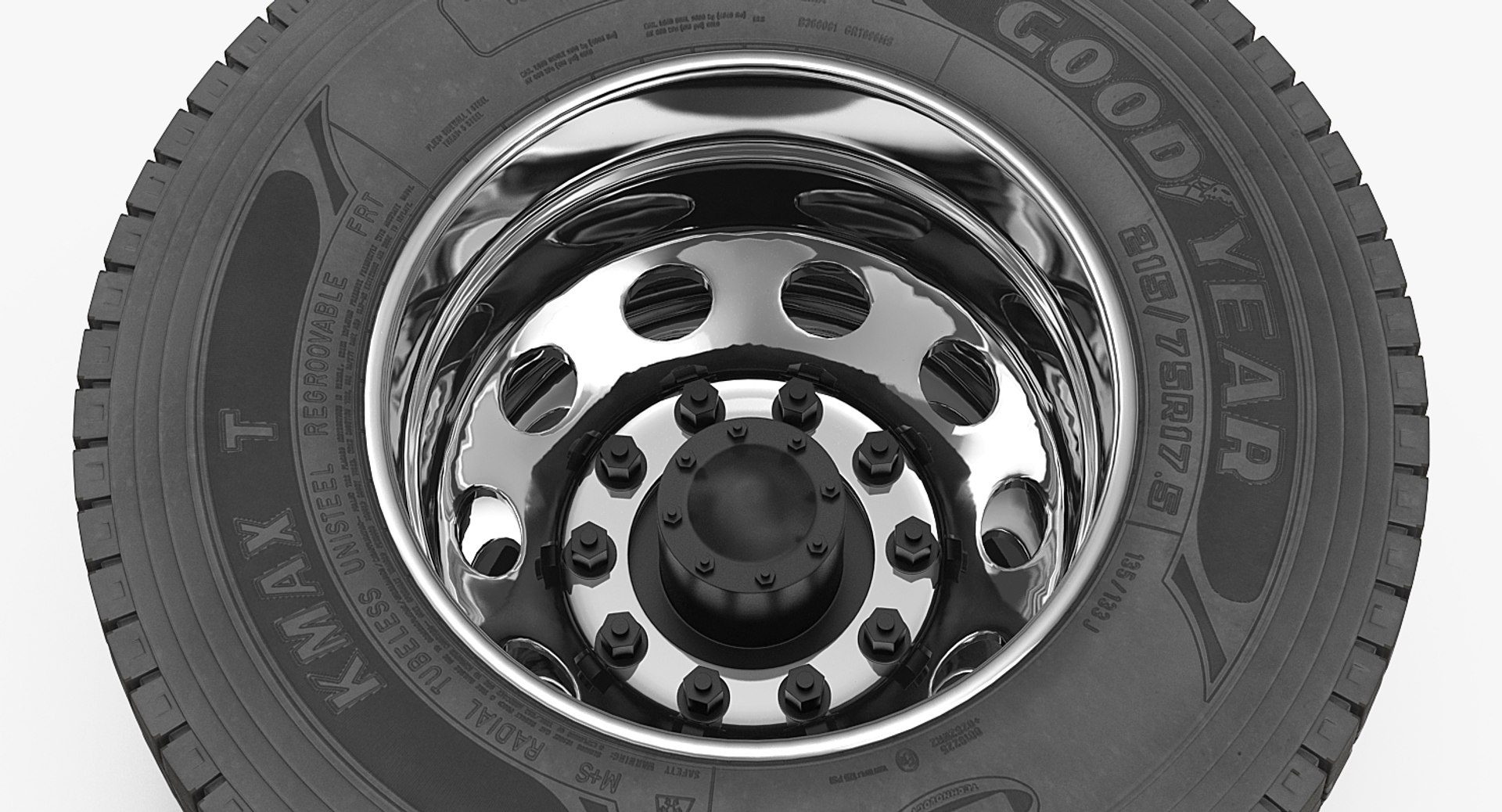 Truck Rear Wheels 3D Model - TurboSquid 1355633