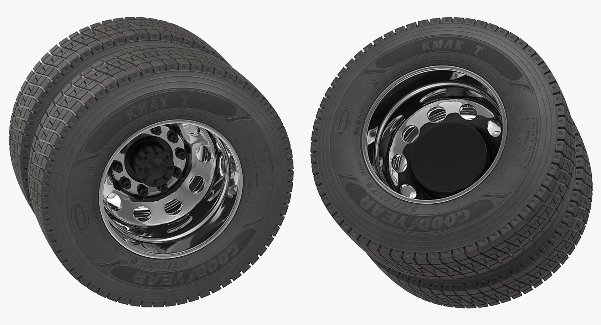 Truck Rear Wheels 3D Model - TurboSquid 1355633