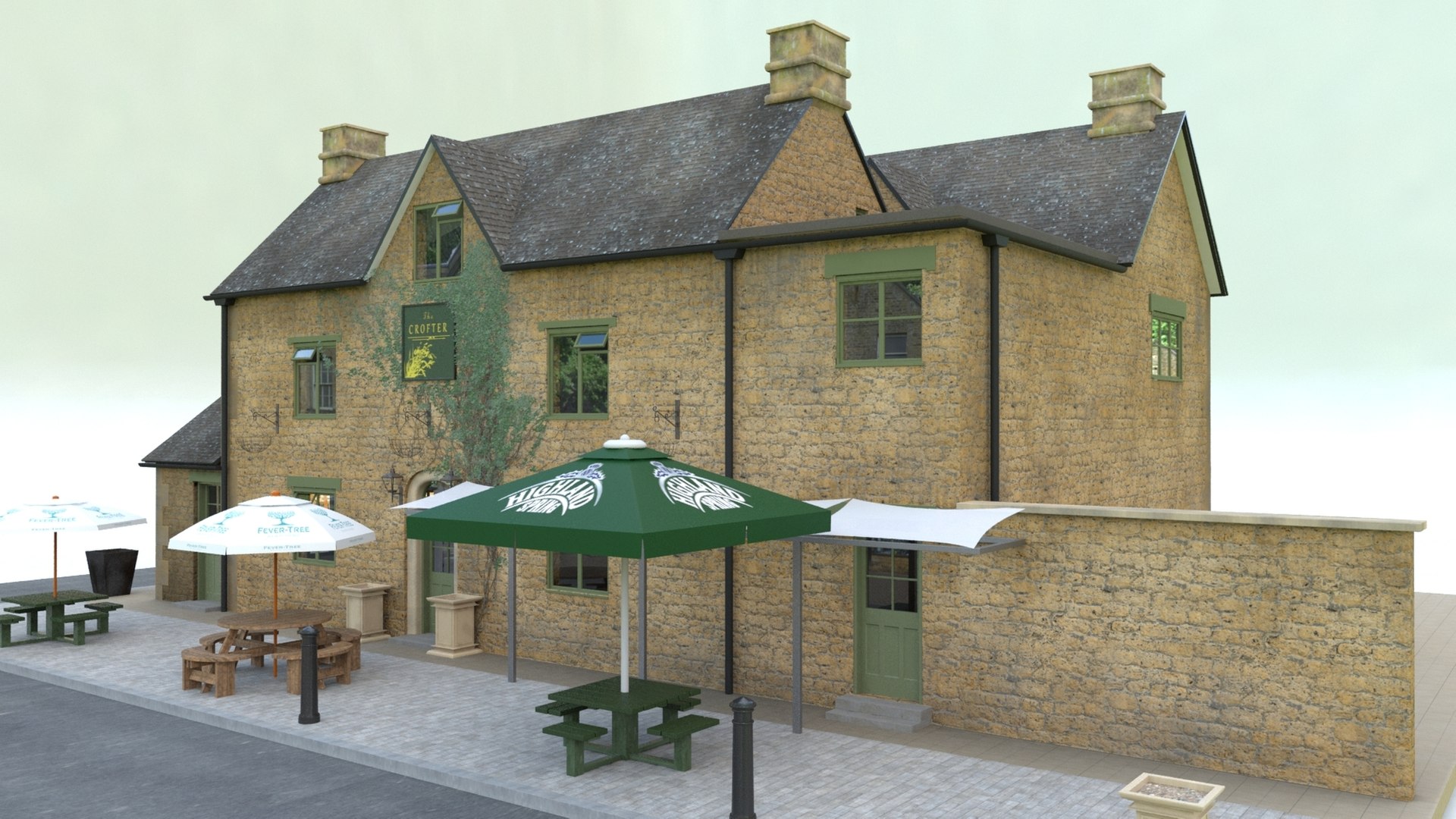 Restaurant Pub 3D Model - TurboSquid 1707017