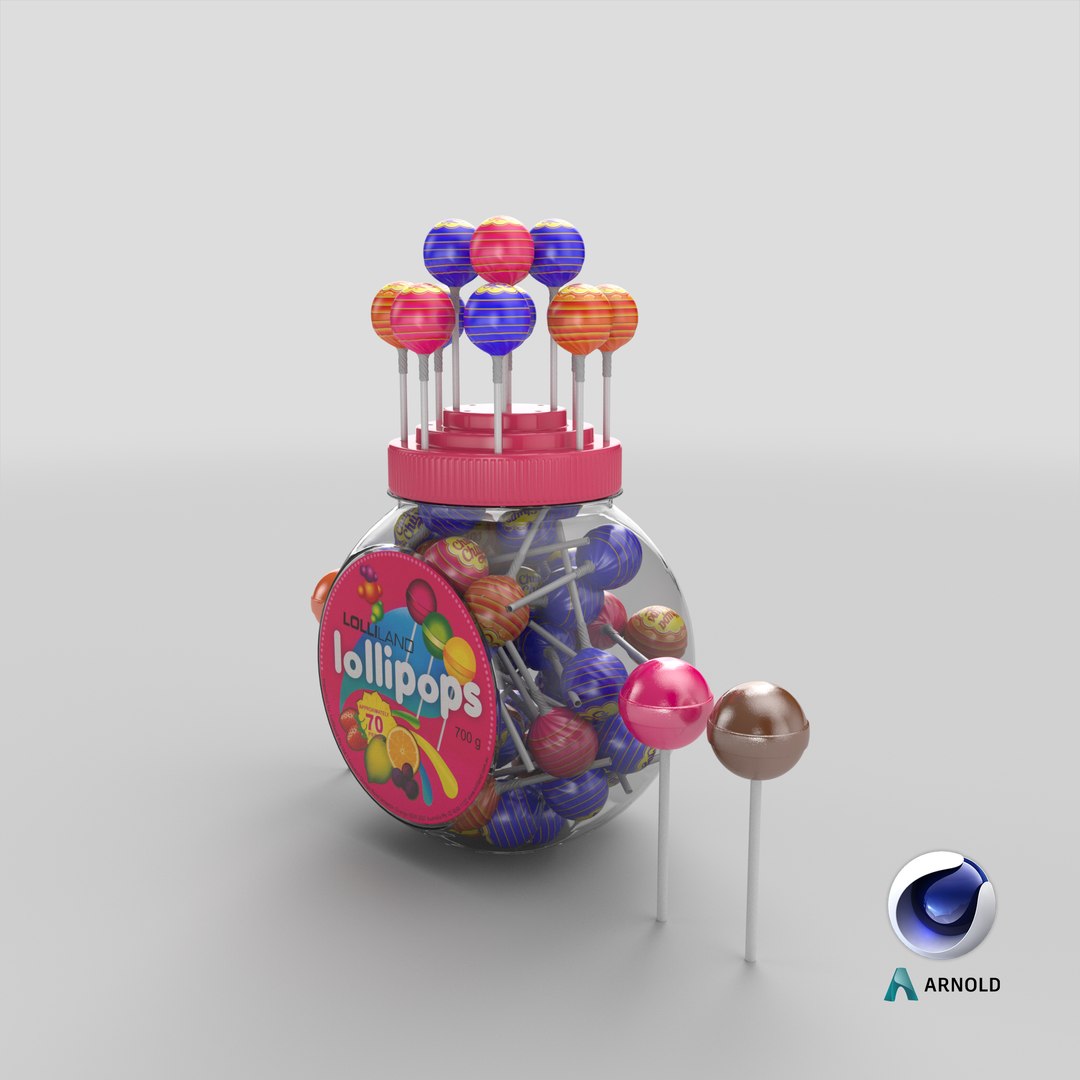 3D Cola Lollipop Wrapped Model - TurboSquid 1914291