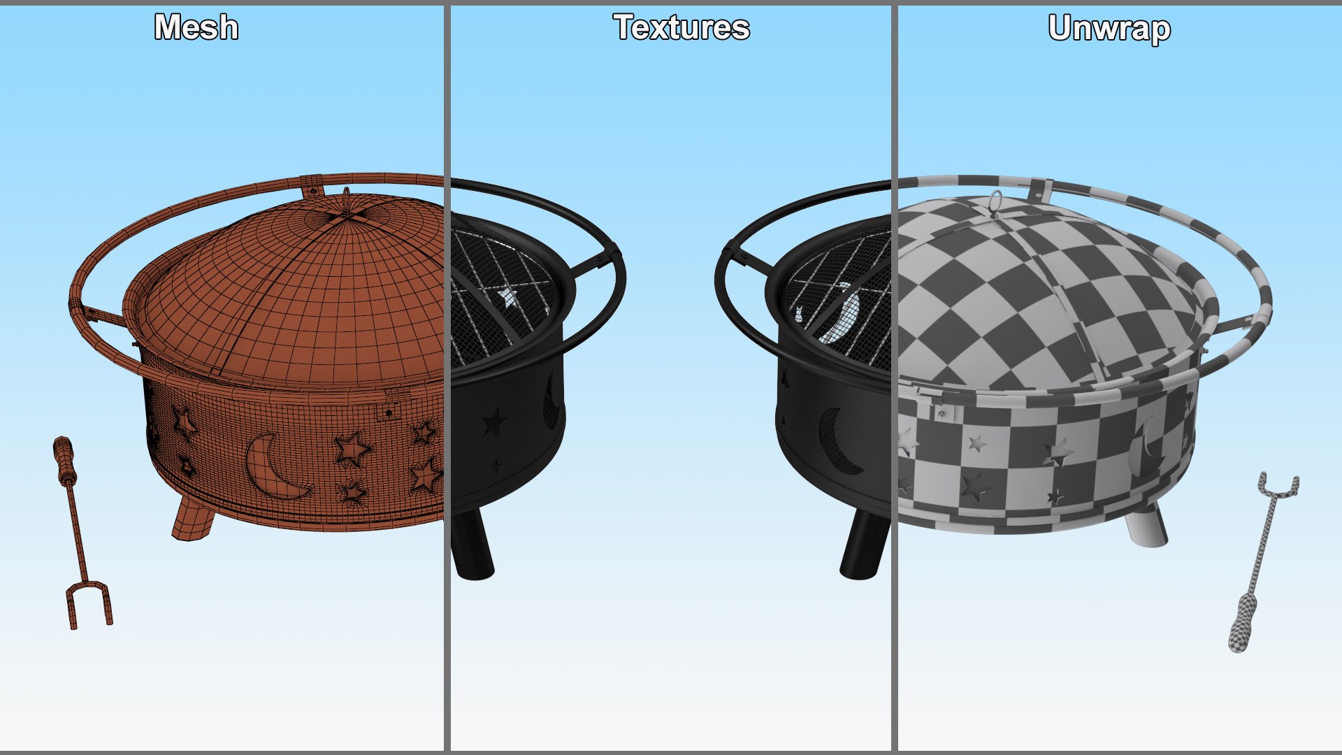 Outdoor Fire Pit Empty 3D Model - TurboSquid 2312461
