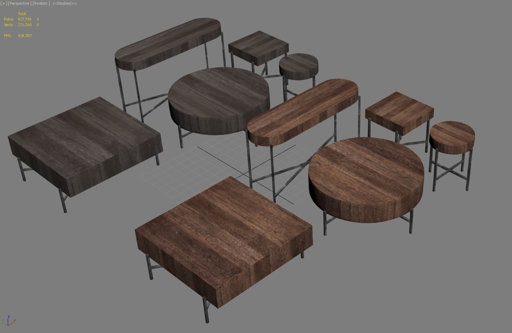 Rustic Solid Tables - 3D Model - TurboSquid 1641592