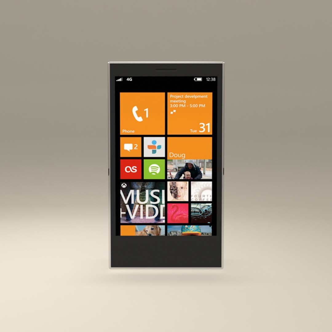 3d Smart Phone Windows Model