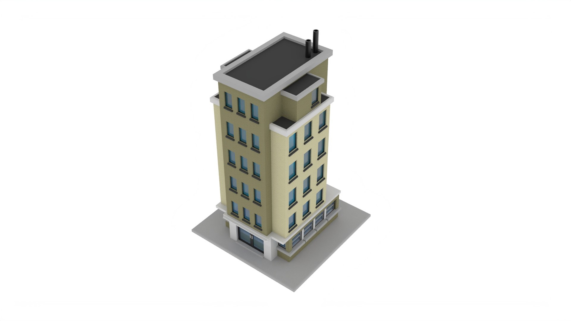 Toon Building 19 Model - TurboSquid 2293084