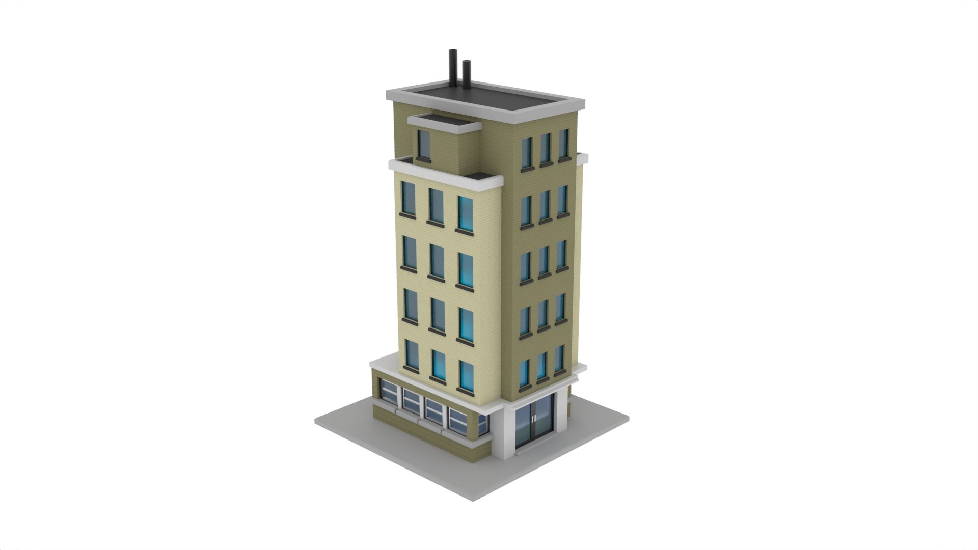 Toon Building 19 Model - TurboSquid 2293084