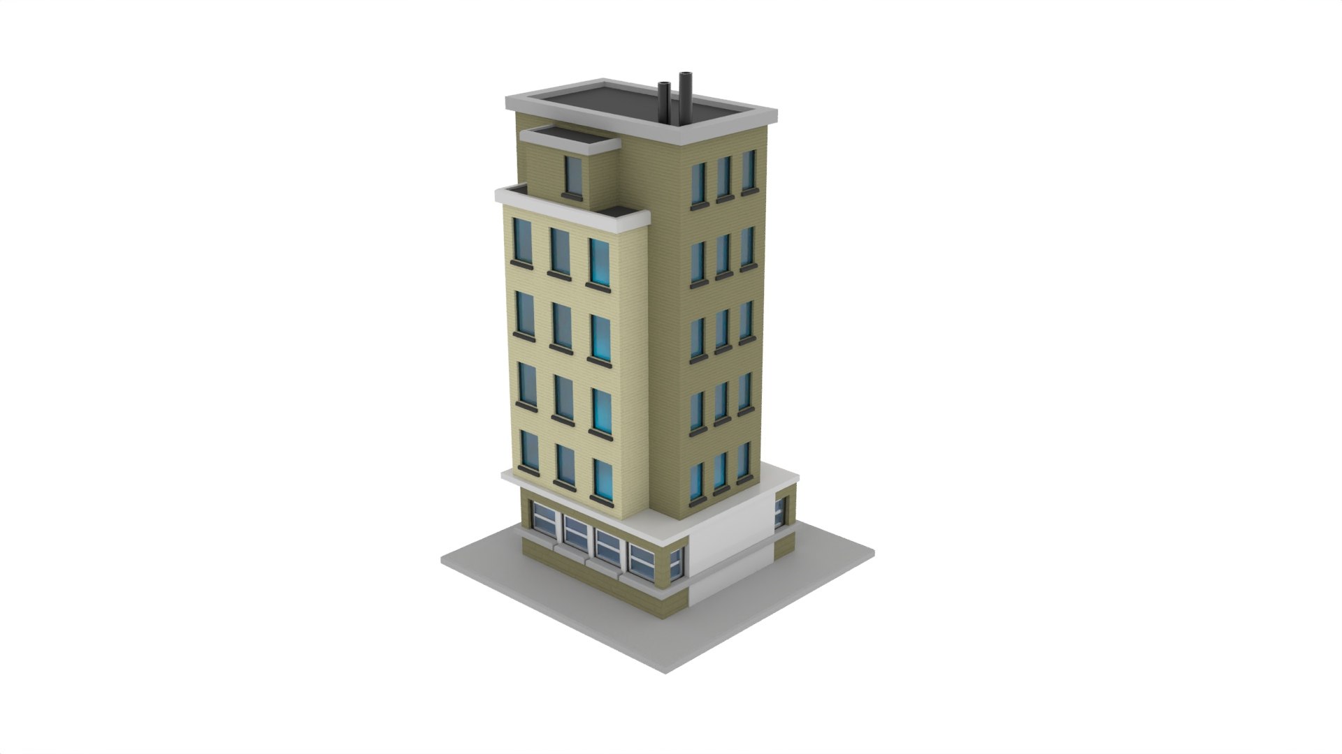 Toon Building 19 Model - TurboSquid 2293084