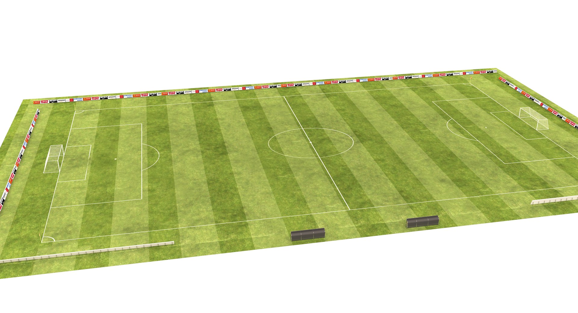American Football Field Soccer Model - TurboSquid 1472882