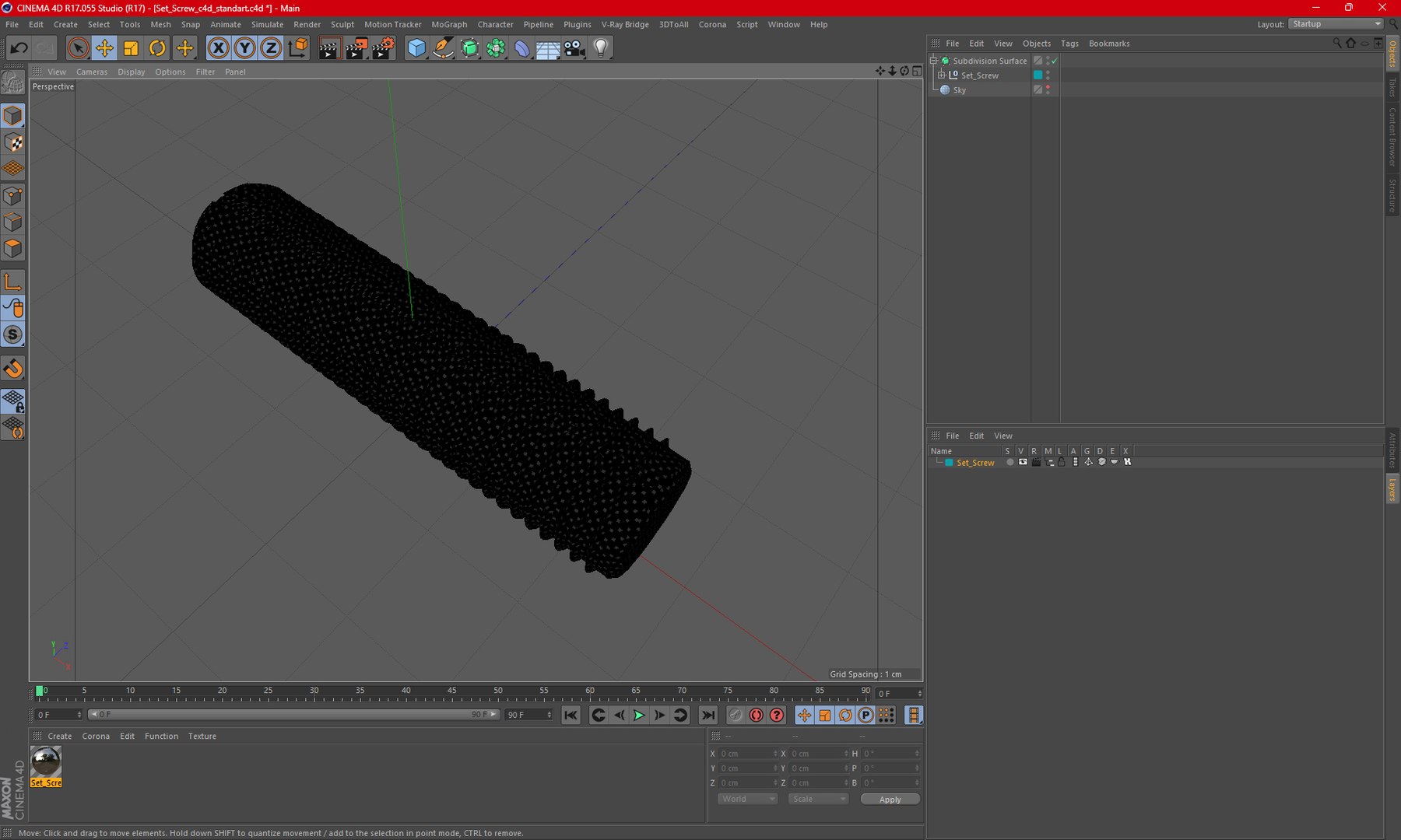 Set Screw 3D Model - TurboSquid 2240373