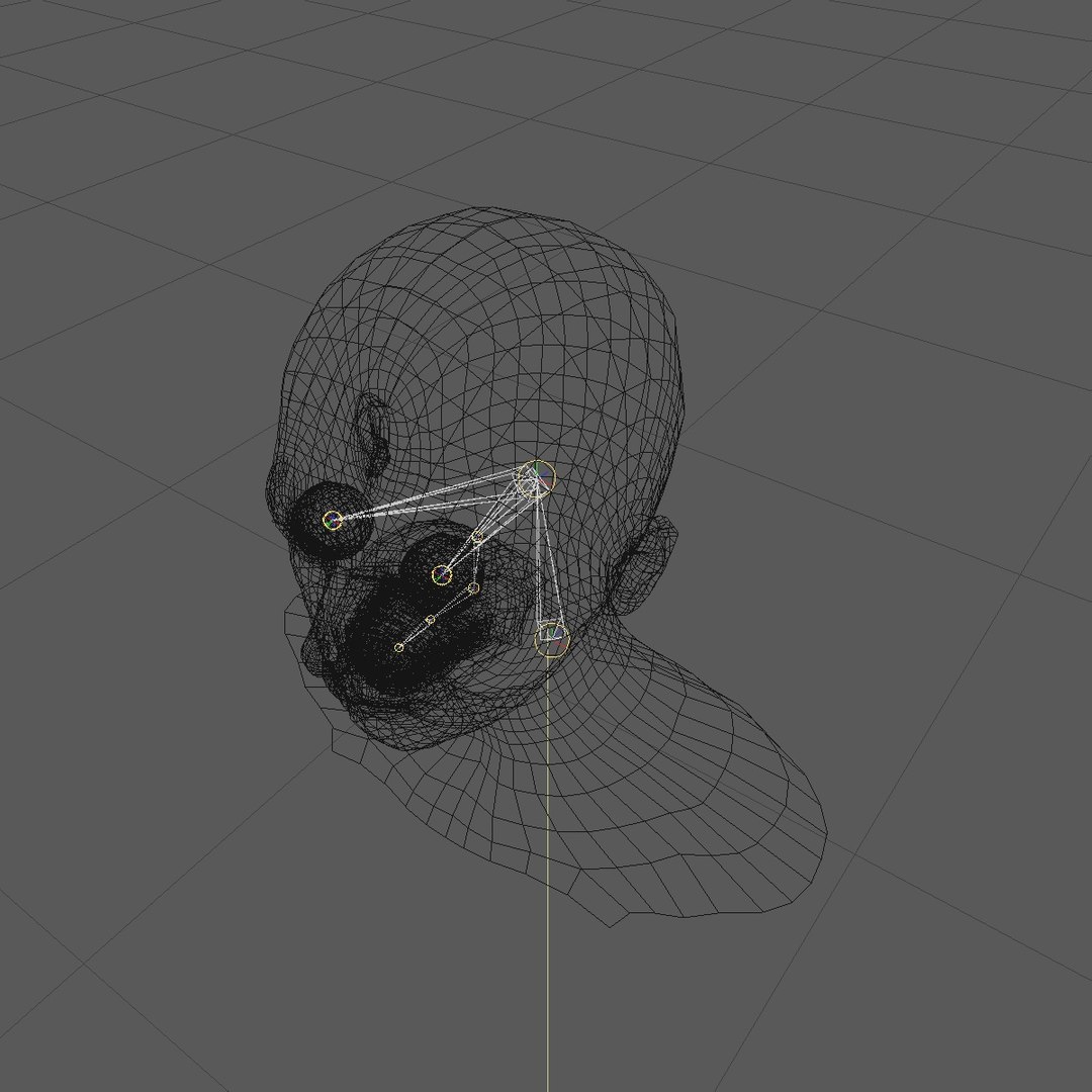 3d realistic head base mesh model