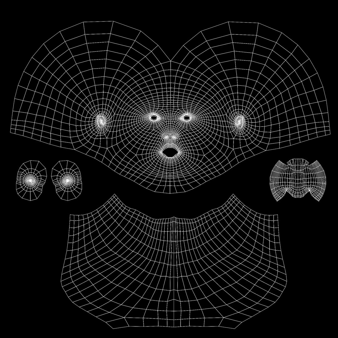 3d realistic head base mesh model