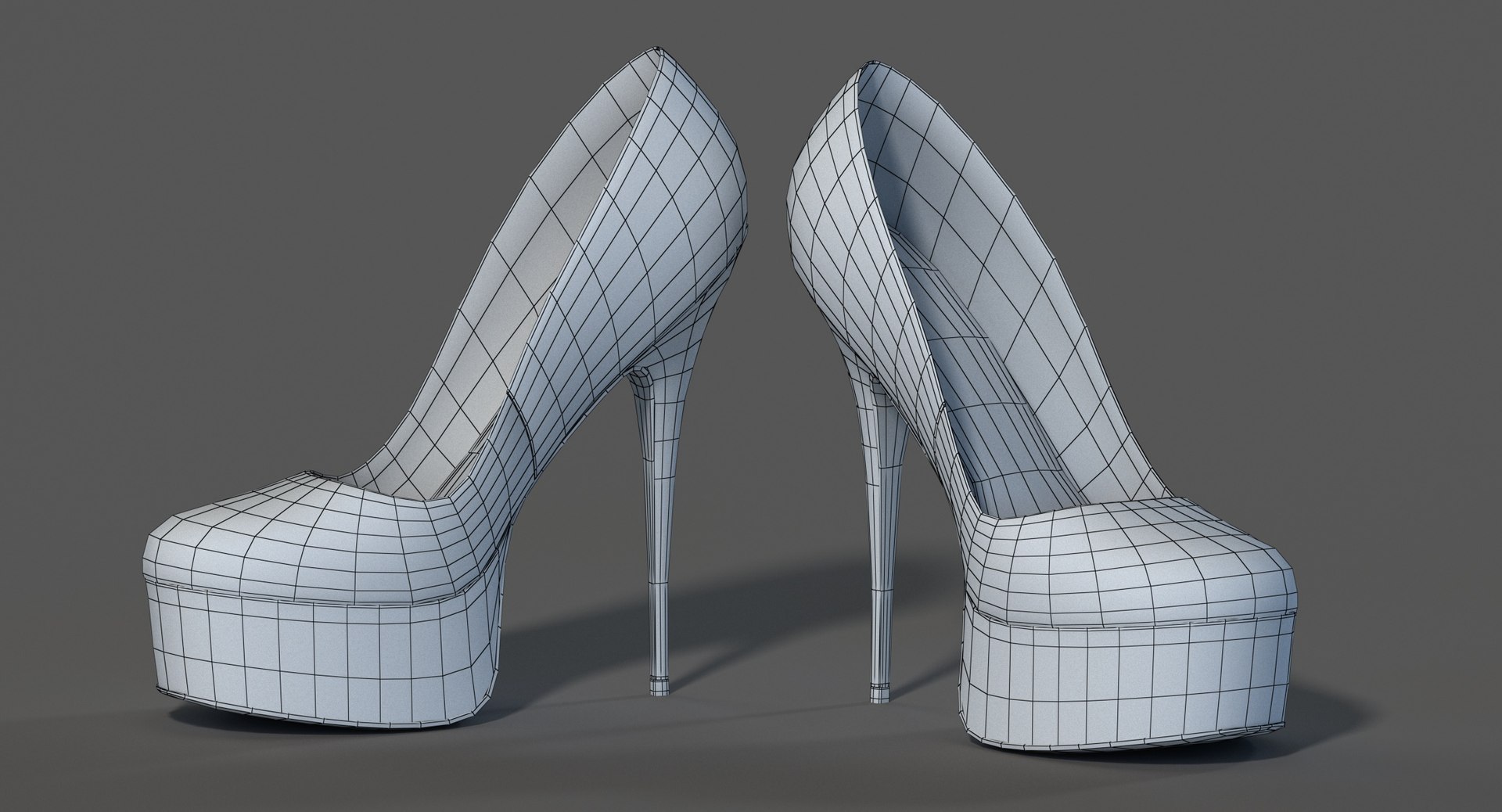 3D High Heels Platform Shoes Pink - TurboSquid 2174438
