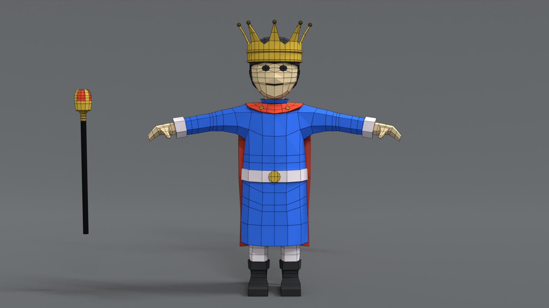Low Poly Cartoon King 3D Model - TurboSquid 1742821