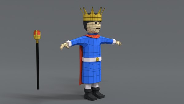 Low Poly Cartoon King 3D model - TurboSquid 1742821