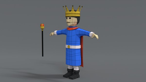 Low Poly Cartoon King 3D model - TurboSquid 1742821