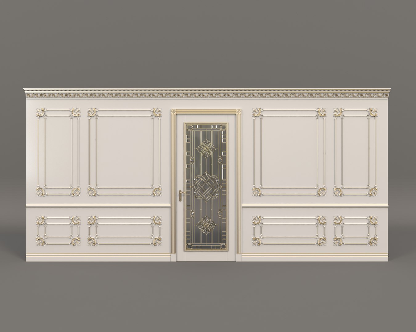 3D Wall Molding In Classic French Style 6 - TurboSquid 2197826
