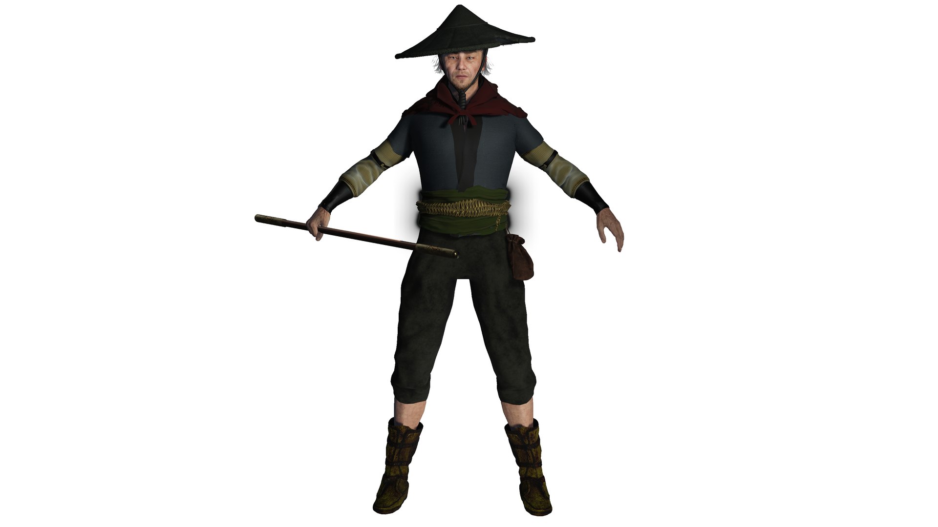 3D REALISTIC MALE CHARACTER - OLD JAPANESE KNIGHT 01 - Asian ...