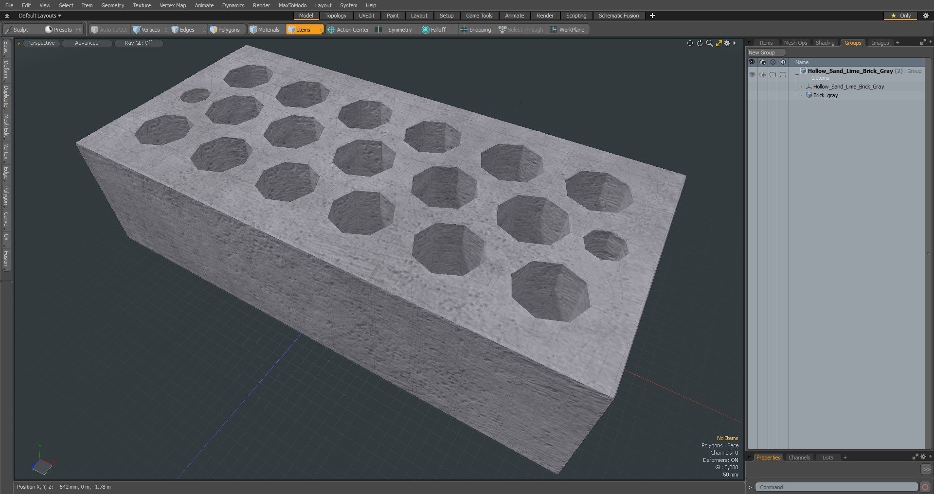 3D Hollow Sand Lime Brick Gray Model - TurboSquid 2146618