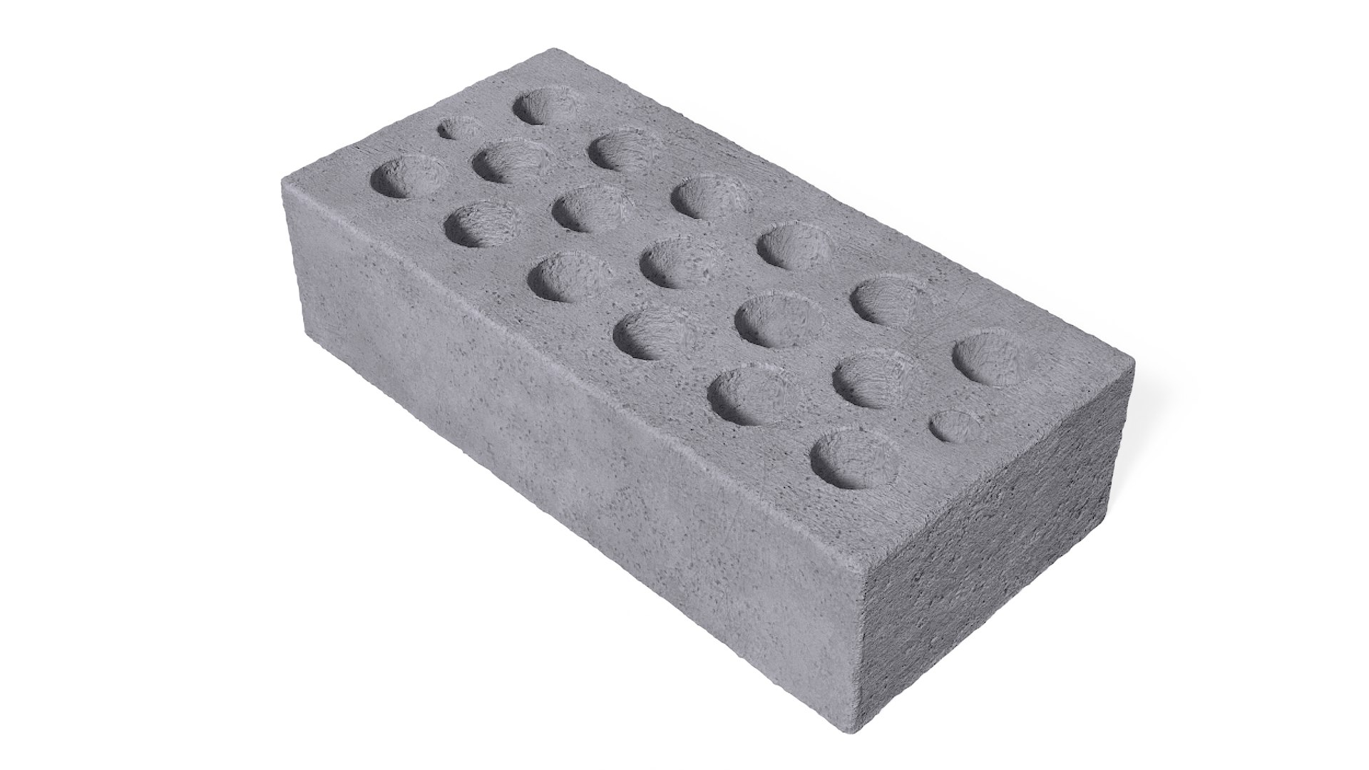 3D Hollow Sand Lime Brick Gray Model - TurboSquid 2146618