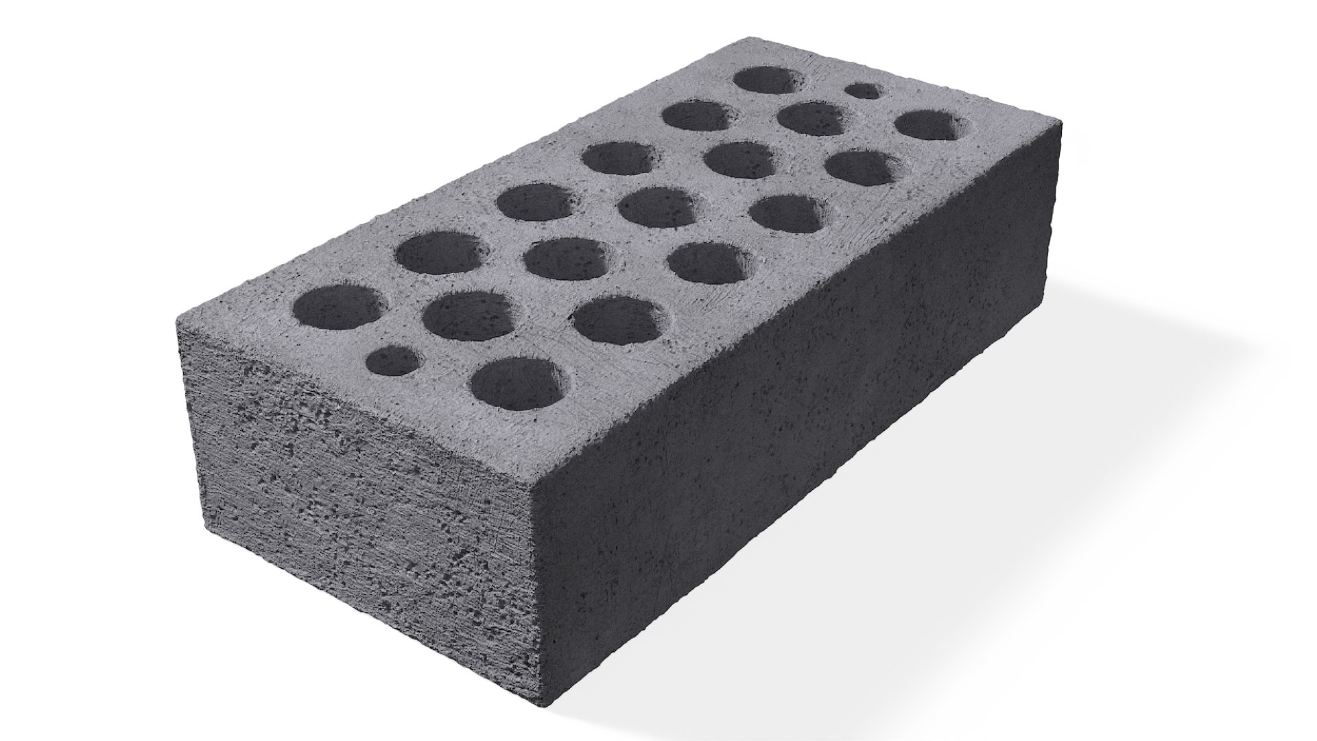 3D Hollow Sand Lime Brick Gray Model - TurboSquid 2146618