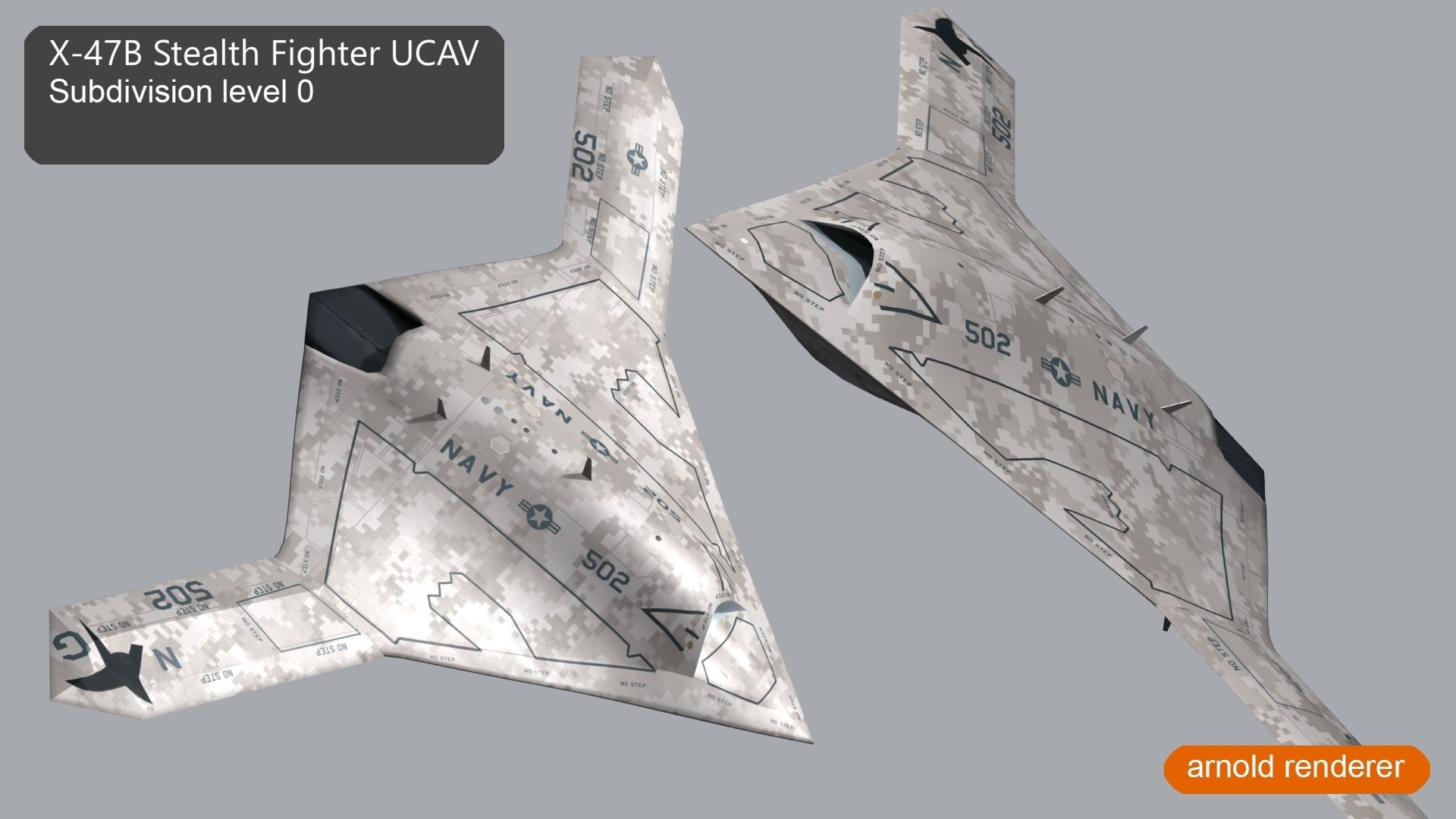 3D X-47B Stealth UAV Model - TurboSquid 2203871