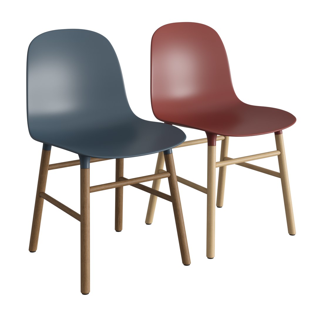 3D Form Chair Oak Model - TurboSquid 1944086