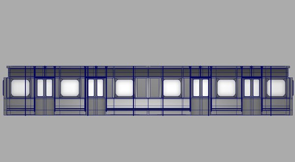 subway train interior 3d model