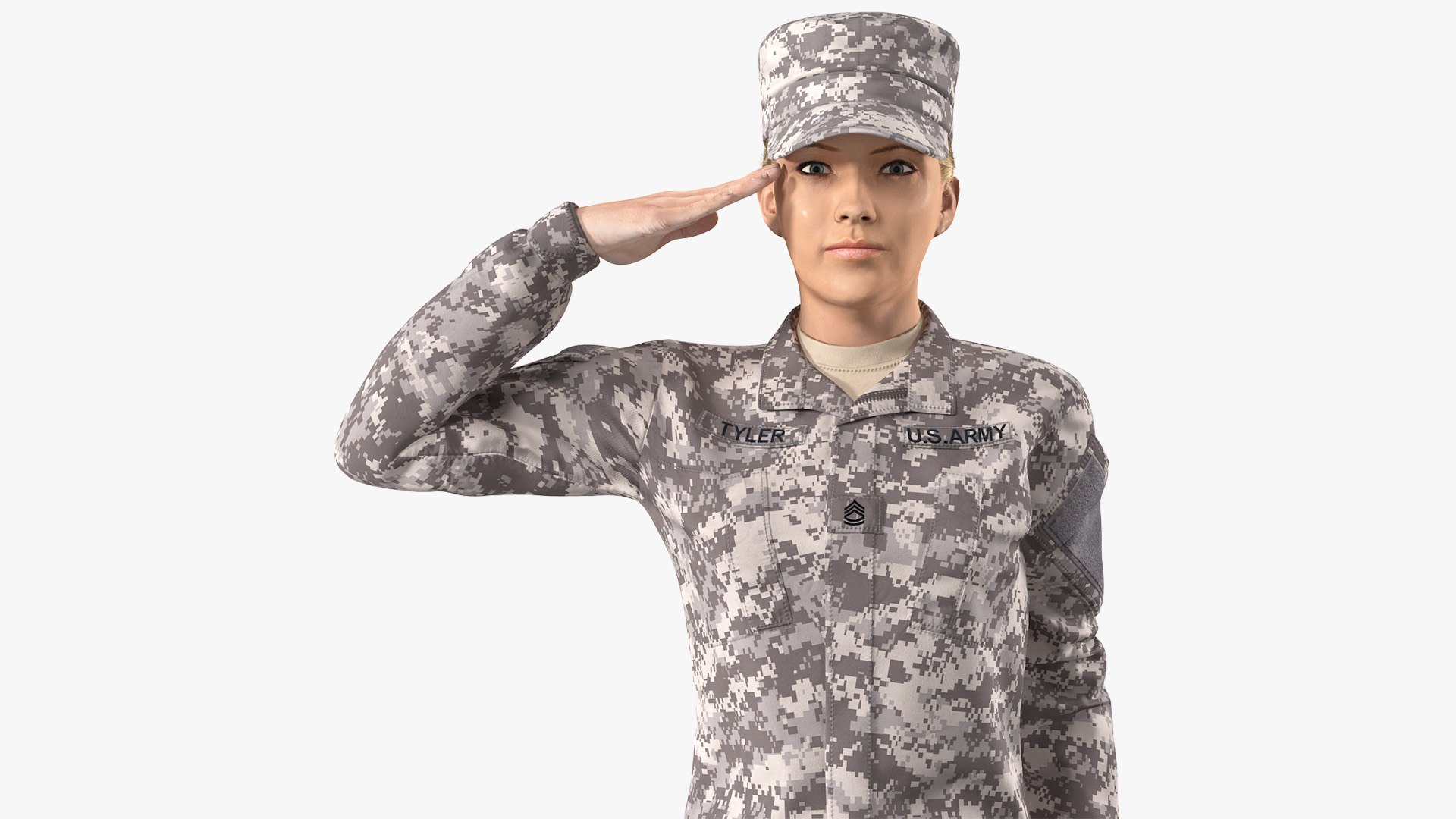 Female Soldier Military Acu 3D Model - TurboSquid 1687878