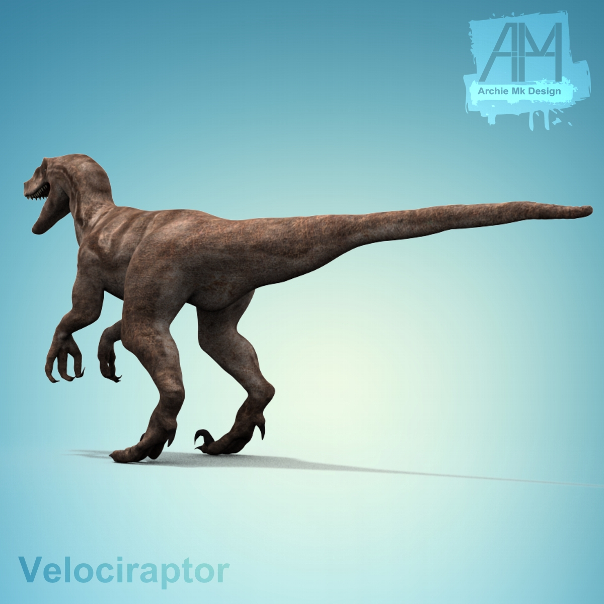 3d raptor velociraptor dino model