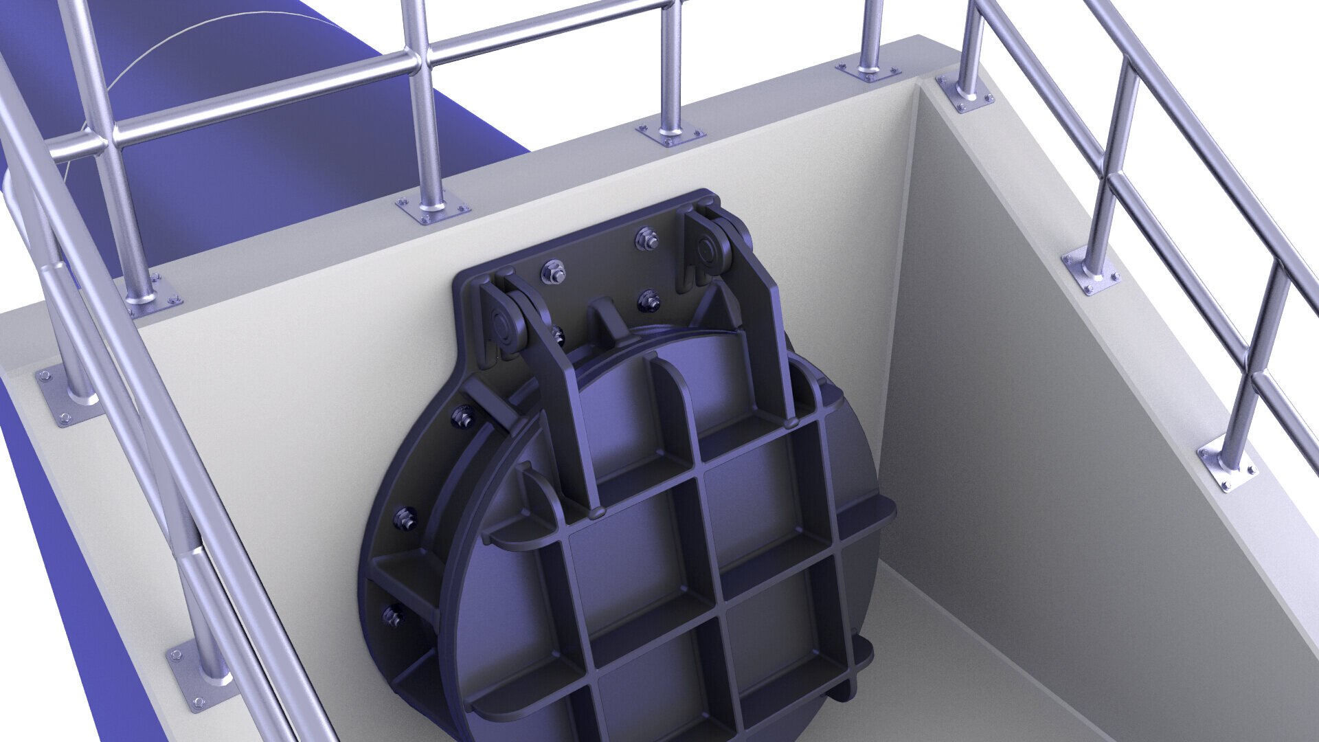 3D Concrete Sewage Drain Outlet Flap Valve 42 - TurboSquid 1979997